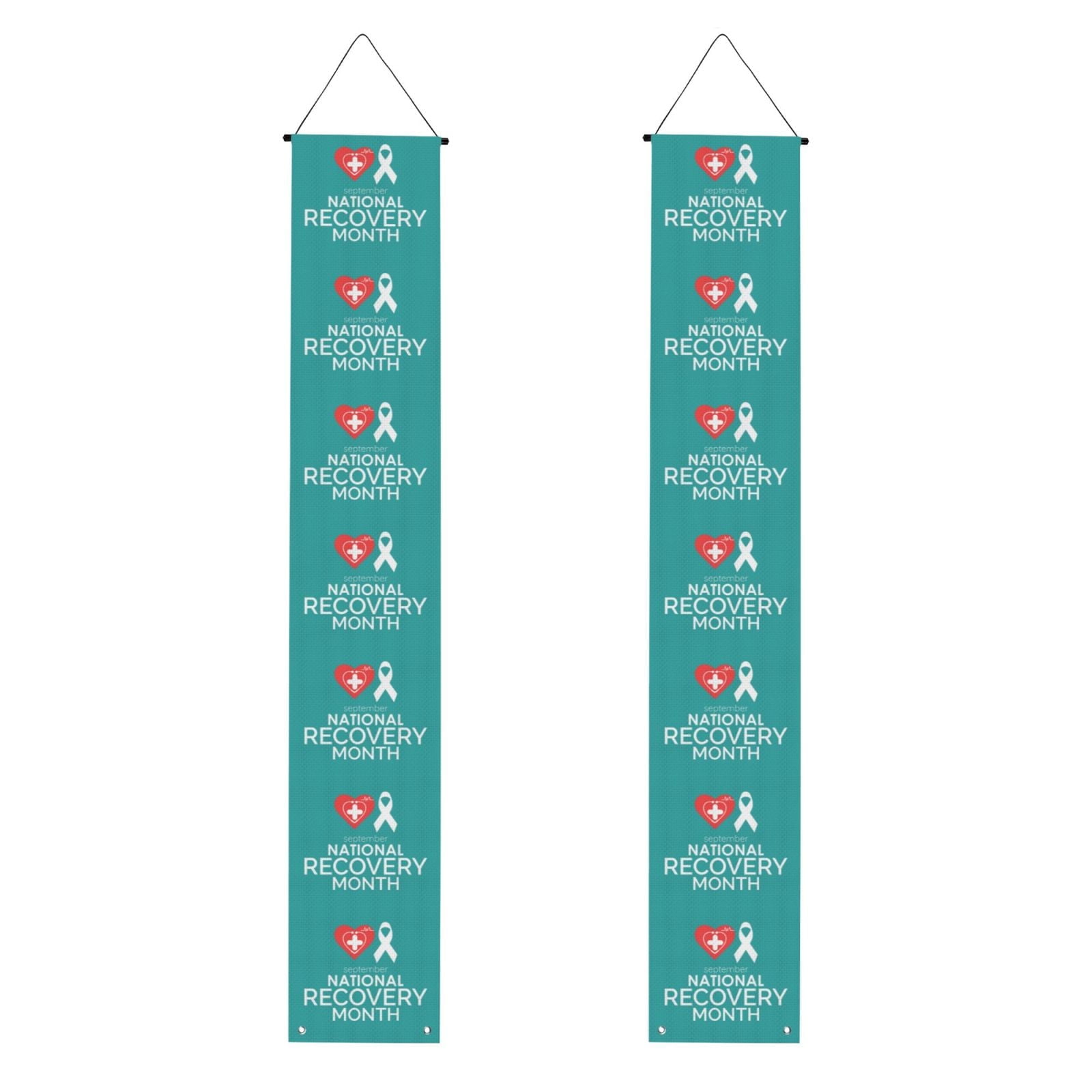National Recovery Month Purple Ribbon Door Banner Decor Porch Banner ...