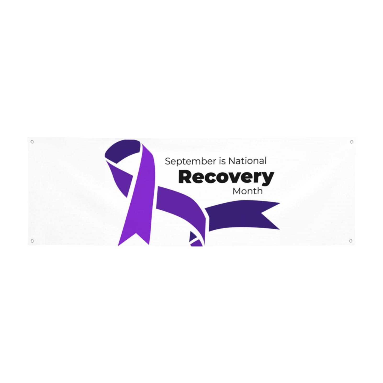 National Recovery Month Purple Ribbon Large Banner Party Decorations ...