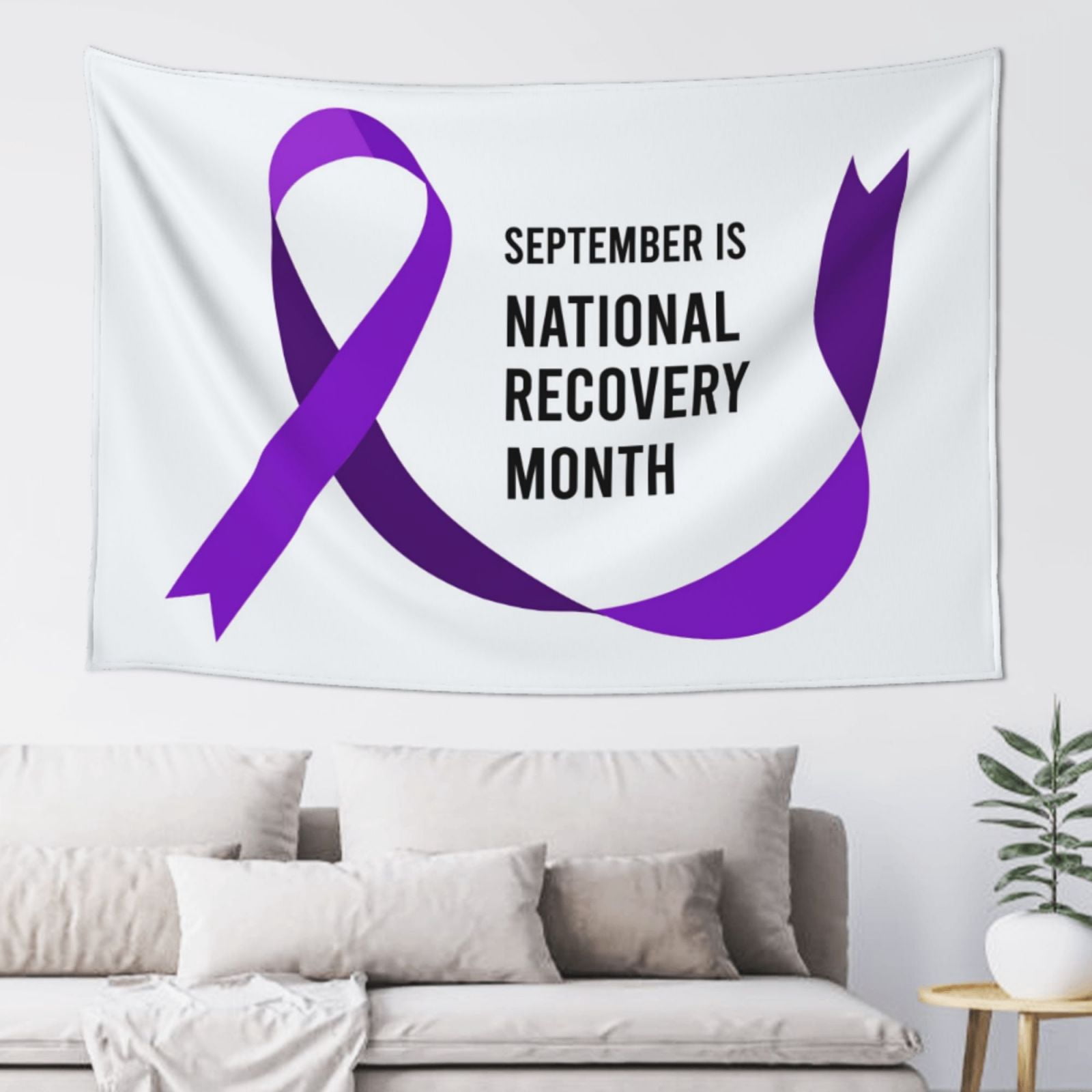 National Recovery Month Tapestry Banner Backdrop Flag Background ...