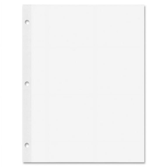 National Rip Proof Reinforced Filler Paper, 3-Hole, 8.5"x11", Unruled ...