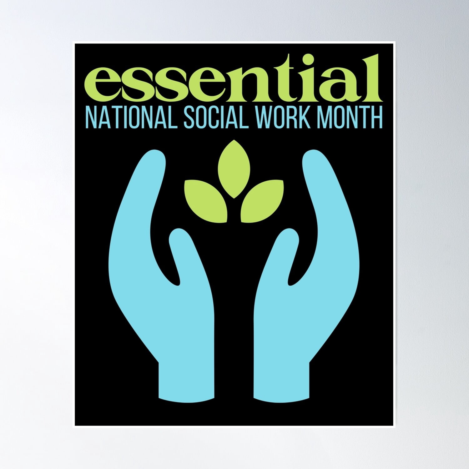 National Social Worker Month Poster Wall Art, Modern Wall Decor, 24x36 ...