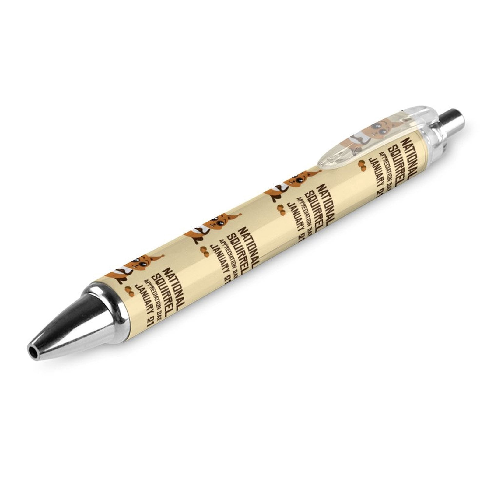 National Squirrel Appreciation Day Ballpoint Pen Retractable Pens Black ...