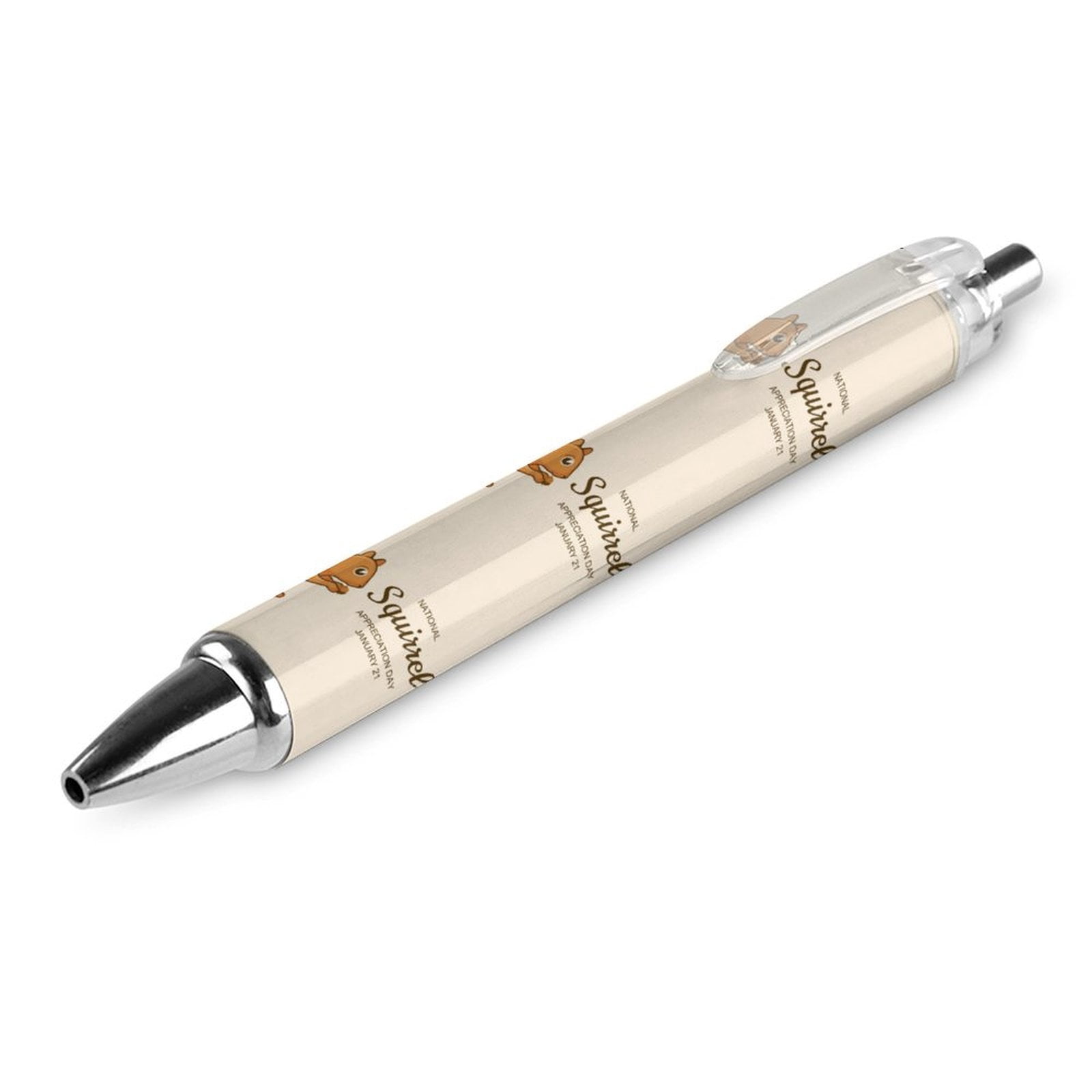 National Squirrel Appreciation Day Ballpoint Pen Retractable Pens Black ...