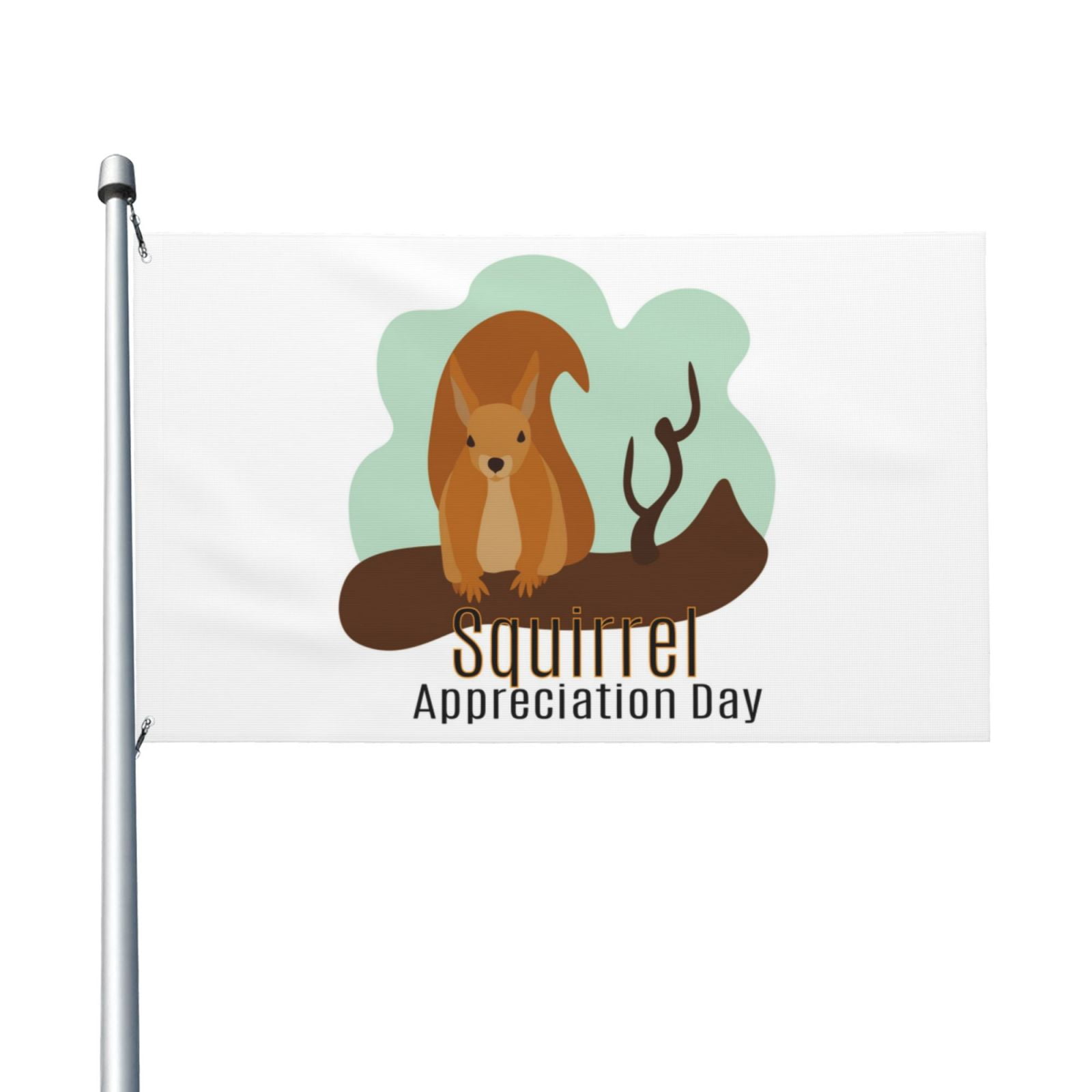 National Squirrel Appreciation Day Flag Banner 3*5 Ft Double Sided Yard ...