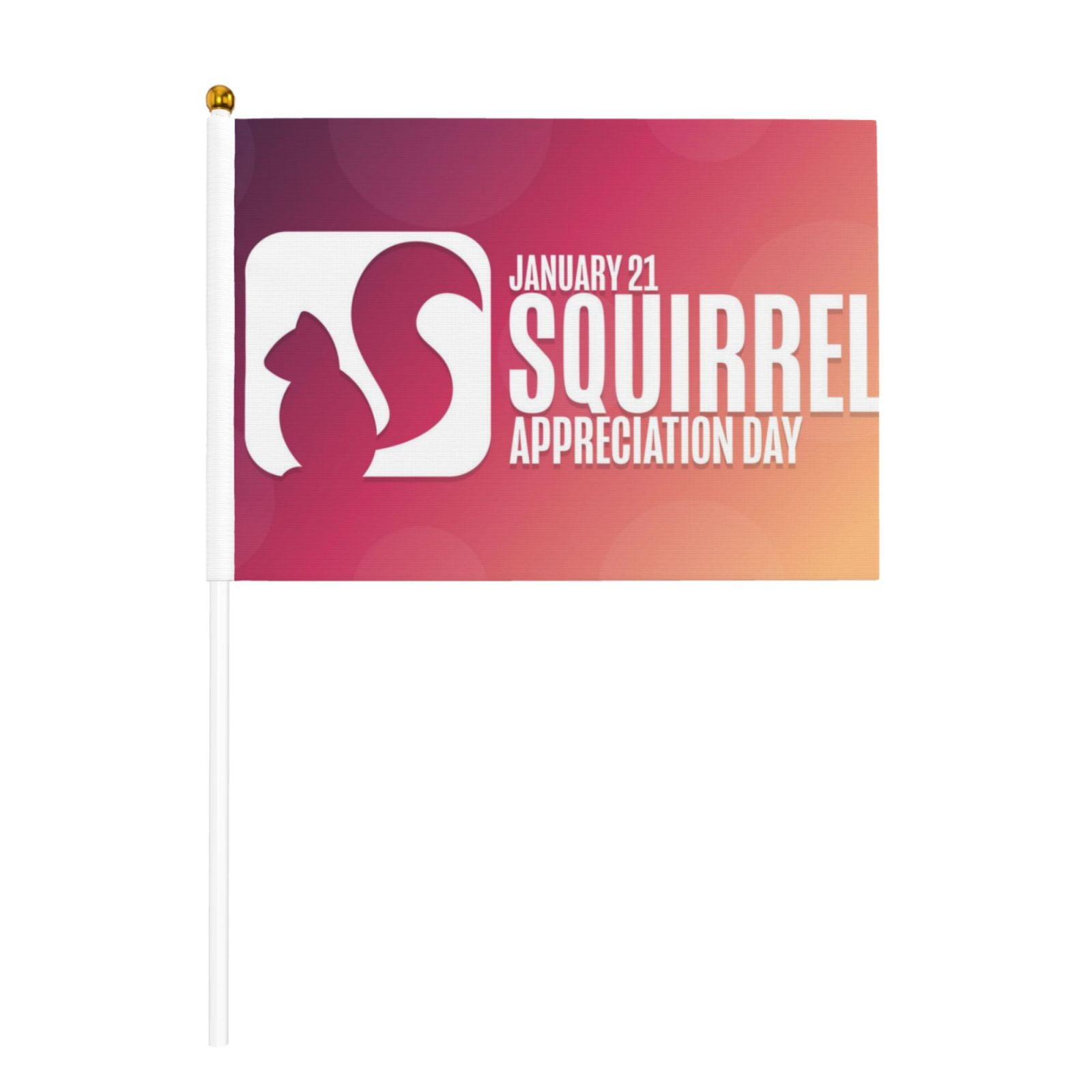 National Squirrel Appreciation Day Flag Small Mini Hand Held Flags ...