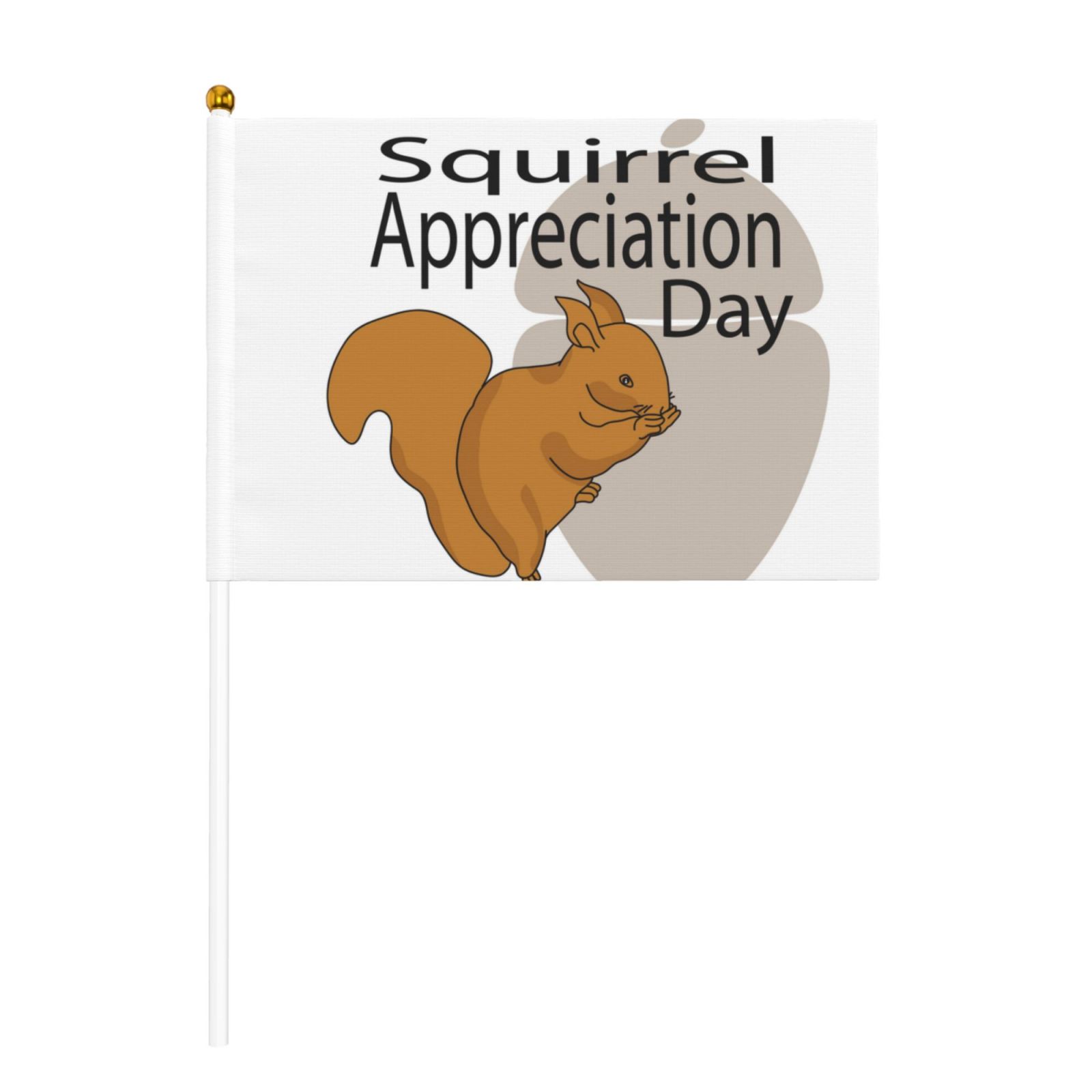 National Squirrel Appreciation Day Flag Small Mini Hand Held Flags ...