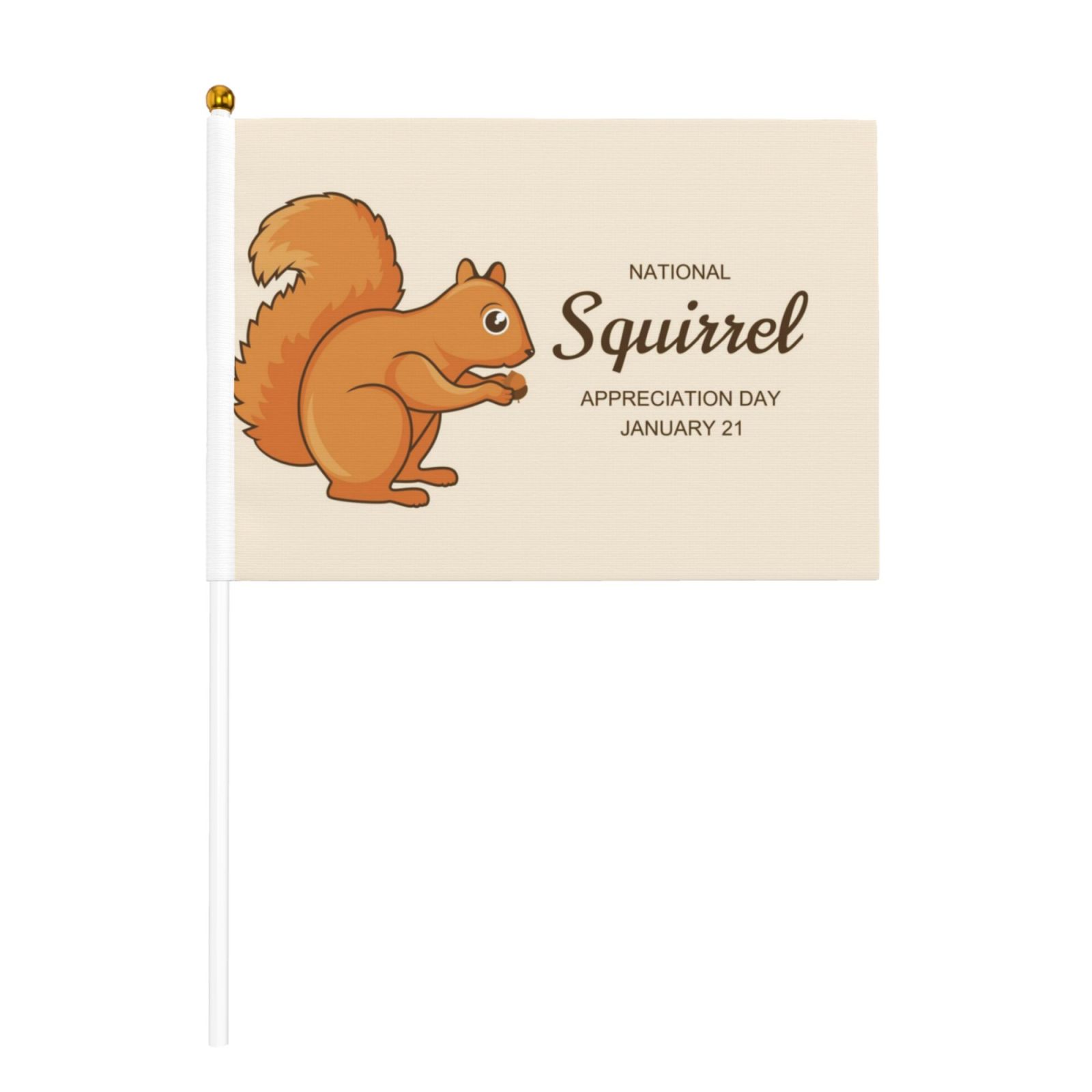 National Squirrel Appreciation Day Flag Small Mini Hand Held Flags ...