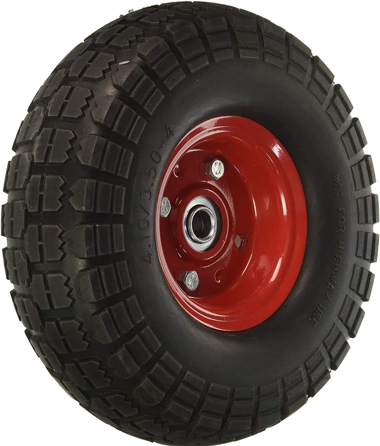 National Standard 10" Flat Free Hand Truck Tire and Wheel with 5/8 ...