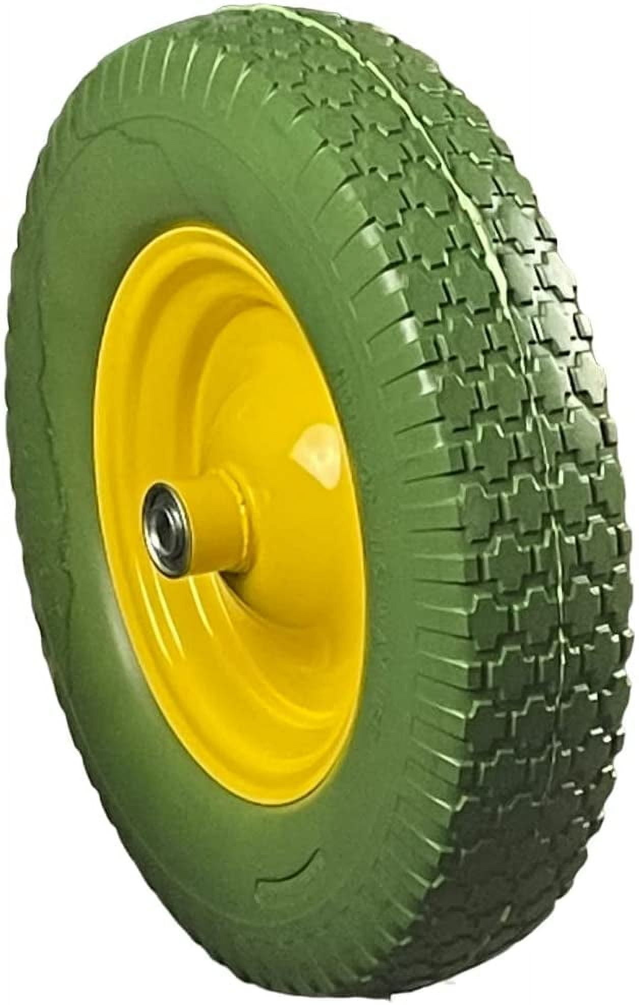 National Standard 16" Flat Free Wheelbarrow Tire, Ribbed Tread, 500 lbs ...