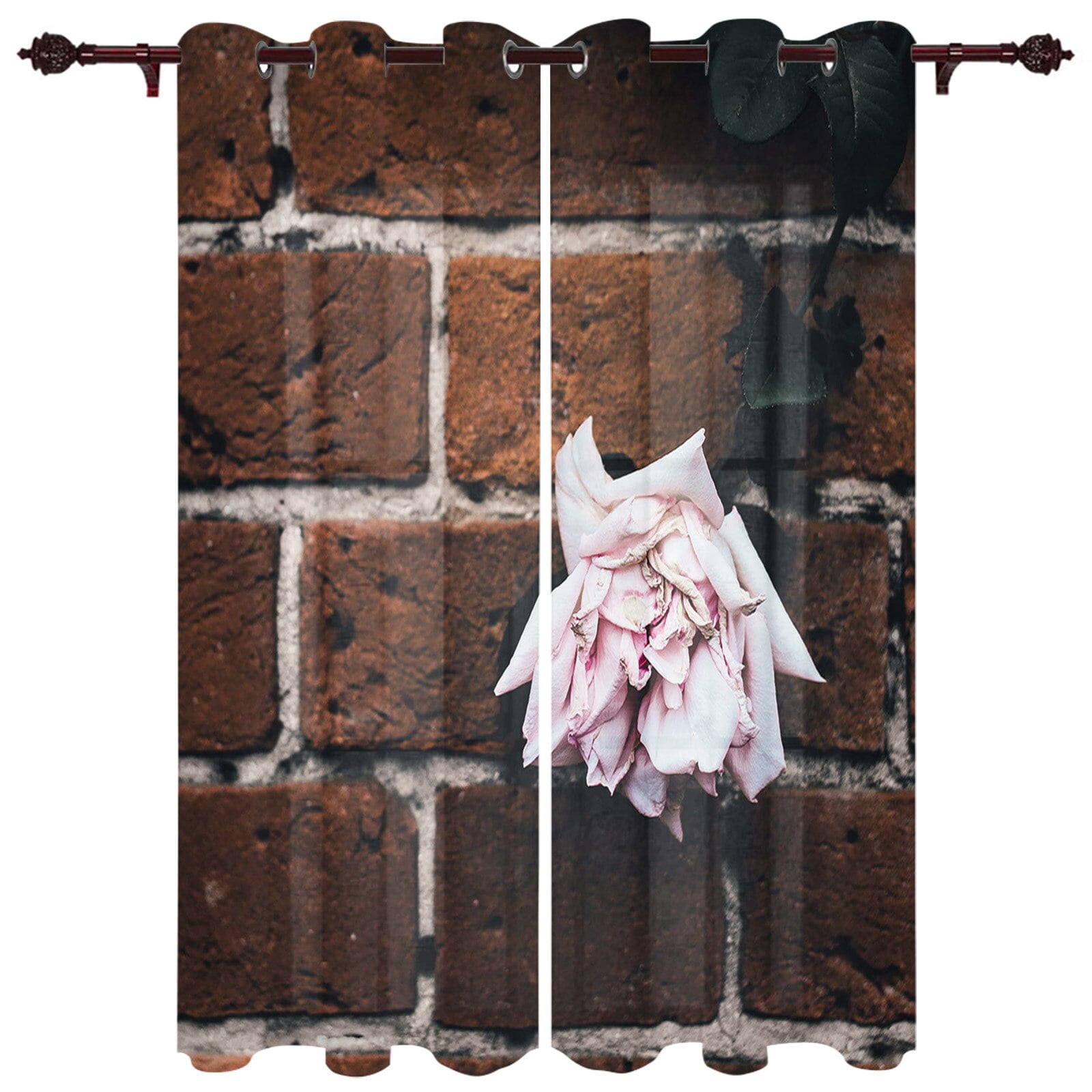 National Style Red Plum Butterfly Light Yellow Curtain Modern Living ...