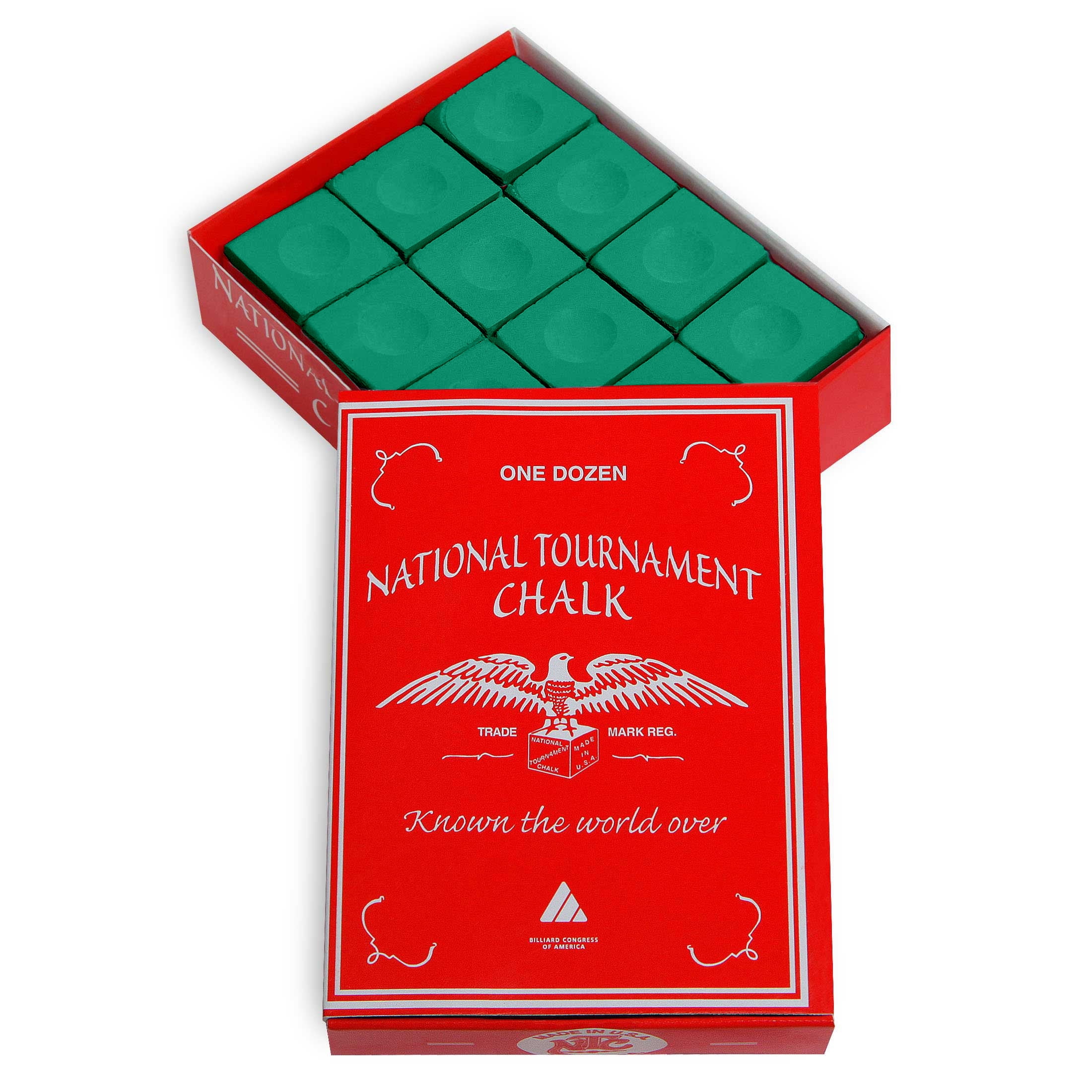 National Tournament Pool cue Billiard Premium Chalk One Dozen ...