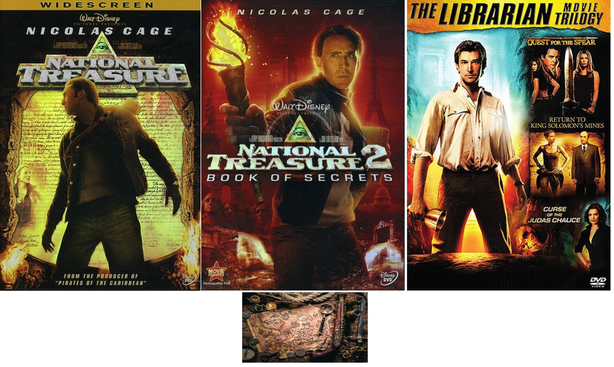 National Treasure DVD Double Feature & The Librarian DVD Trilogy 5 ...