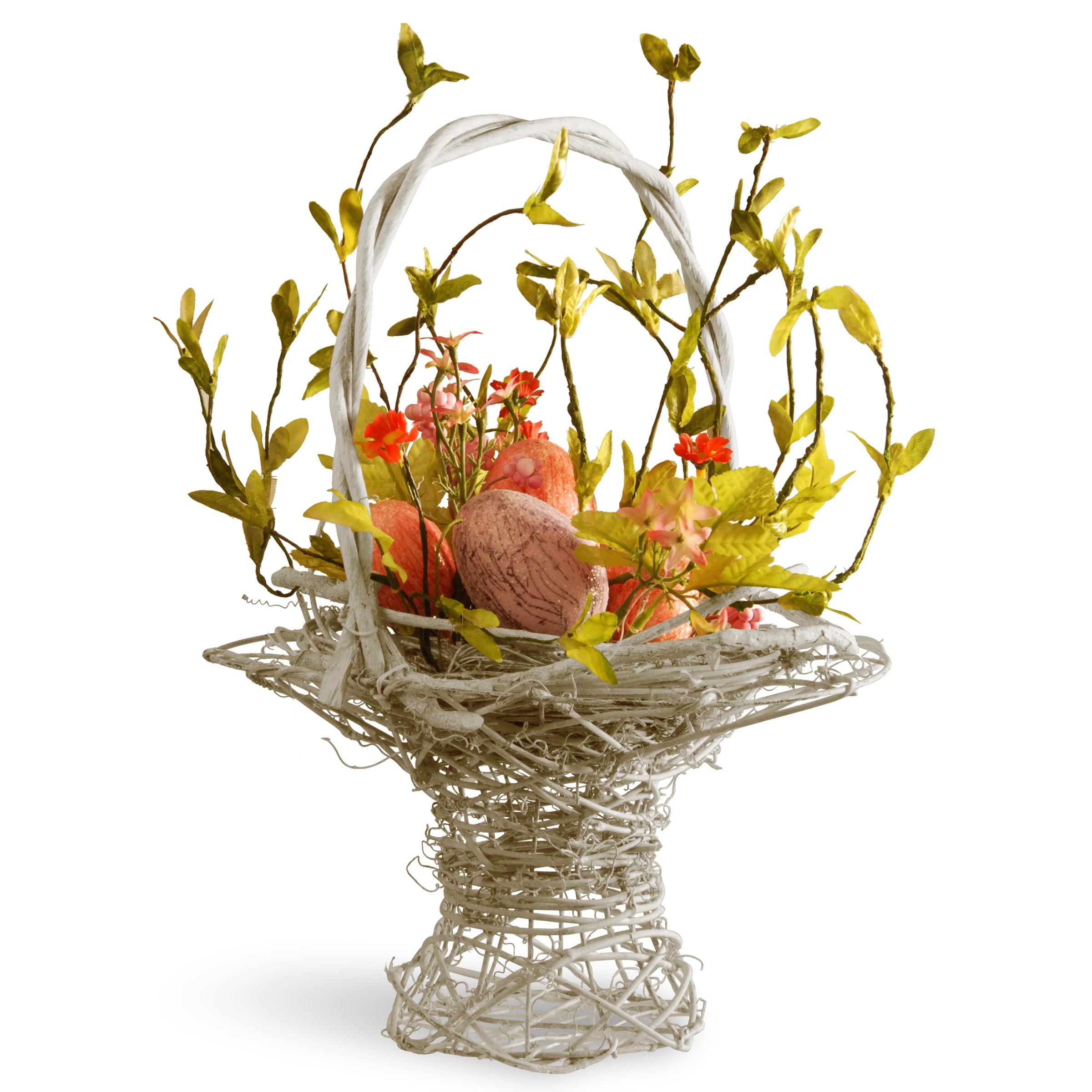 National Tree Artificial 14" Decorated Easter Basket - Walmart.com