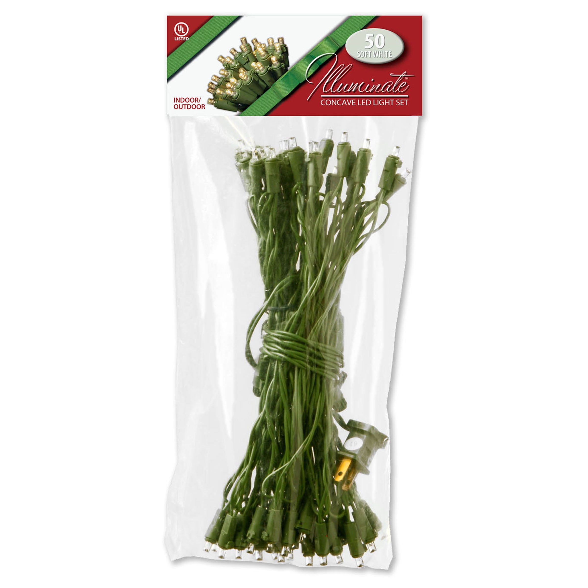 National Tree Company 50 Bulb Outdoor Soft White Mini Concave LED ...