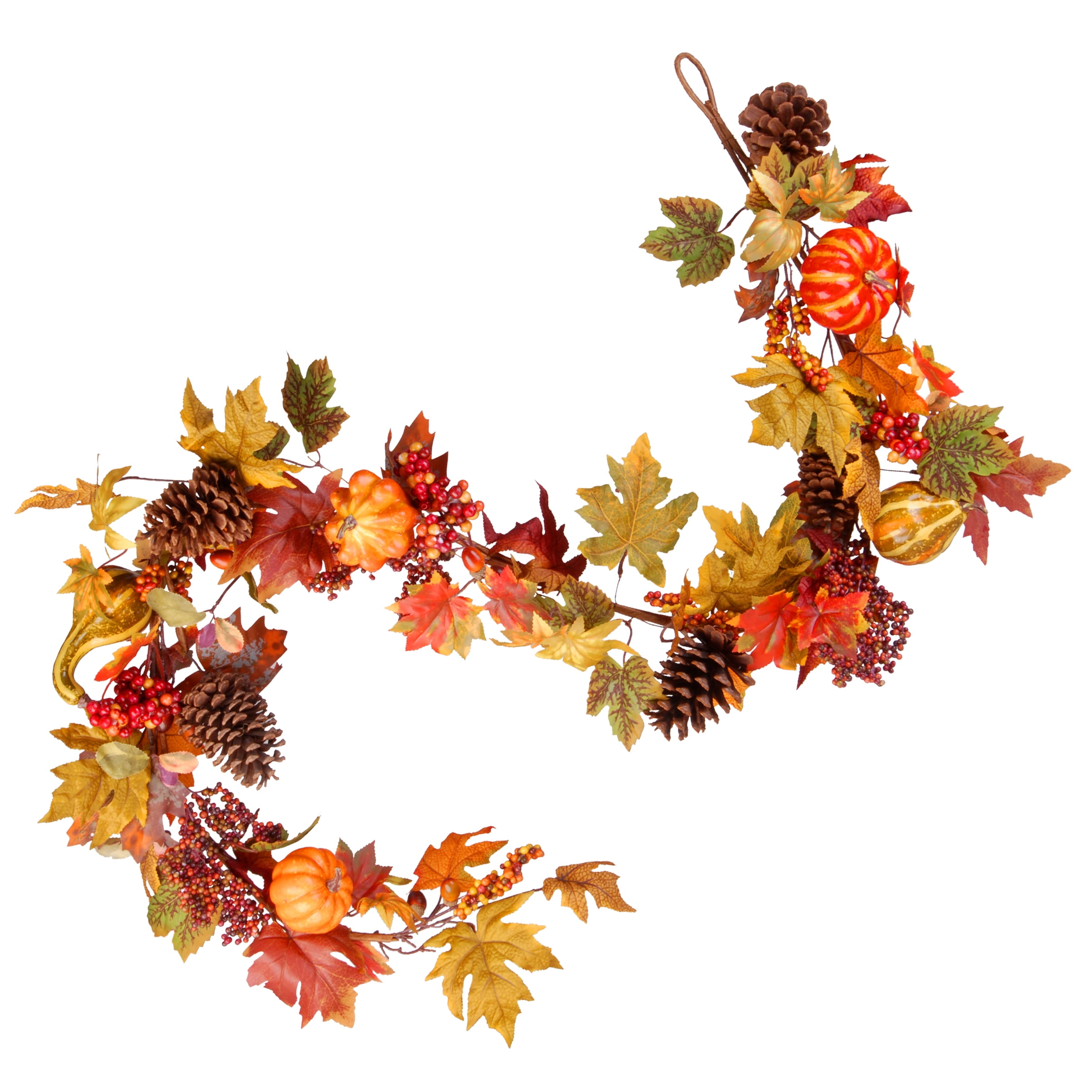 National Tree Company 6ft Artificial Garland, Autumn Maple Leaves ...