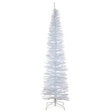 National Tree Company Pre-Lit Artificial Slim Christmas Tree, Green ...