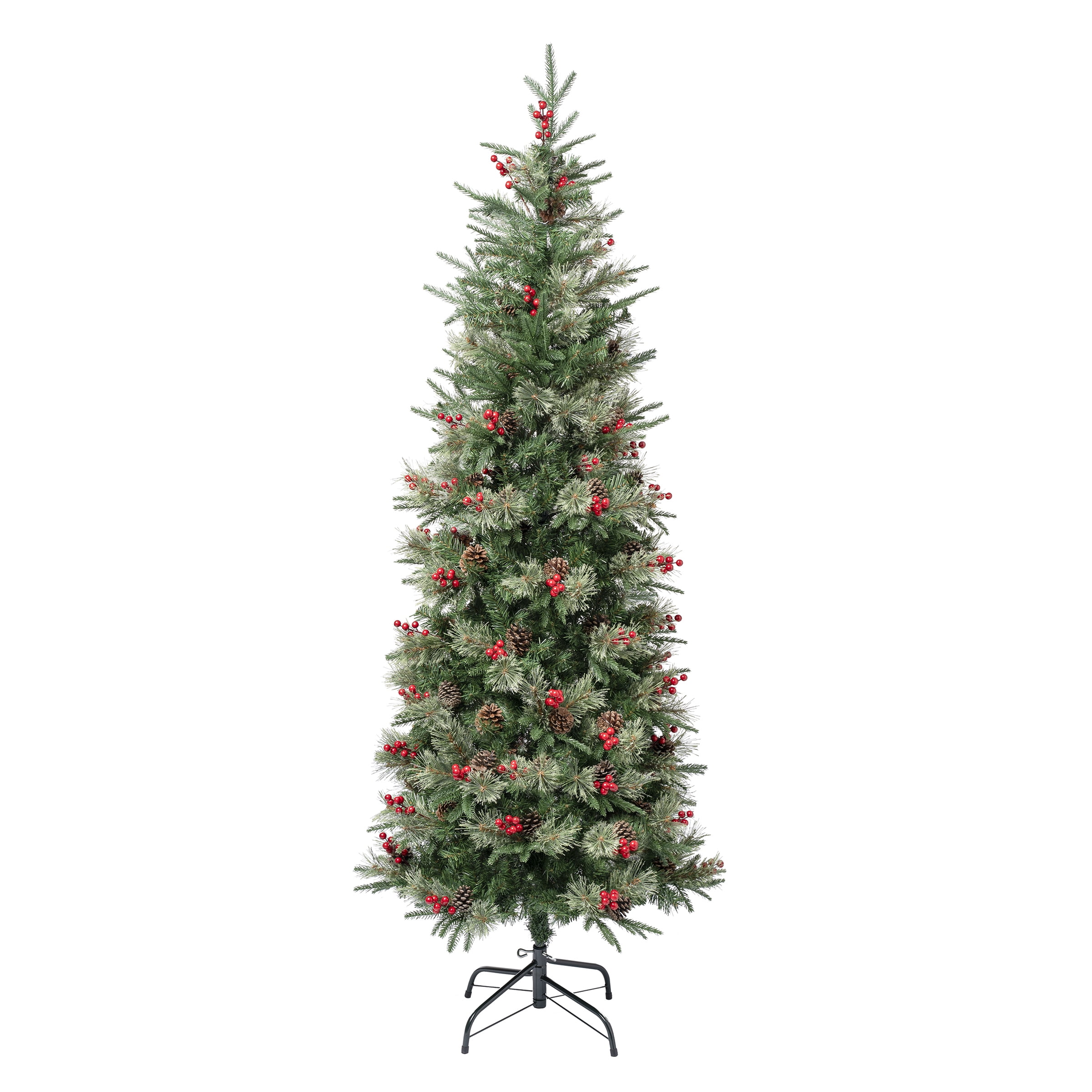 National Tree Company Feel Real® Artificial Slim Christmas Tree, Green ...