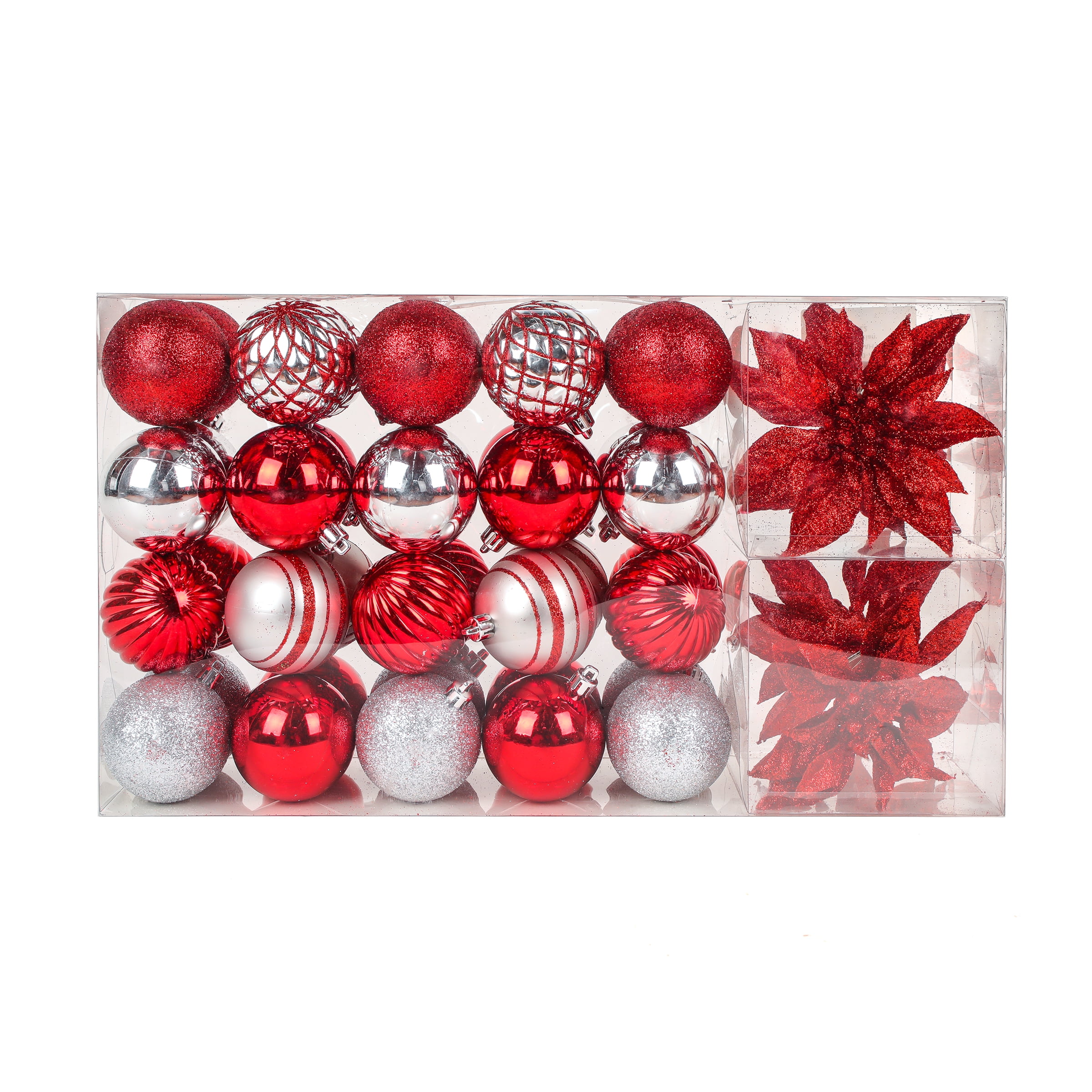 Red And Silver Christmas Ornaments