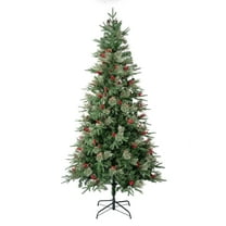 Best Choice Products 4.5ft Pre-Lit Flocked Sparse Christmas Tree w/ 100 ...