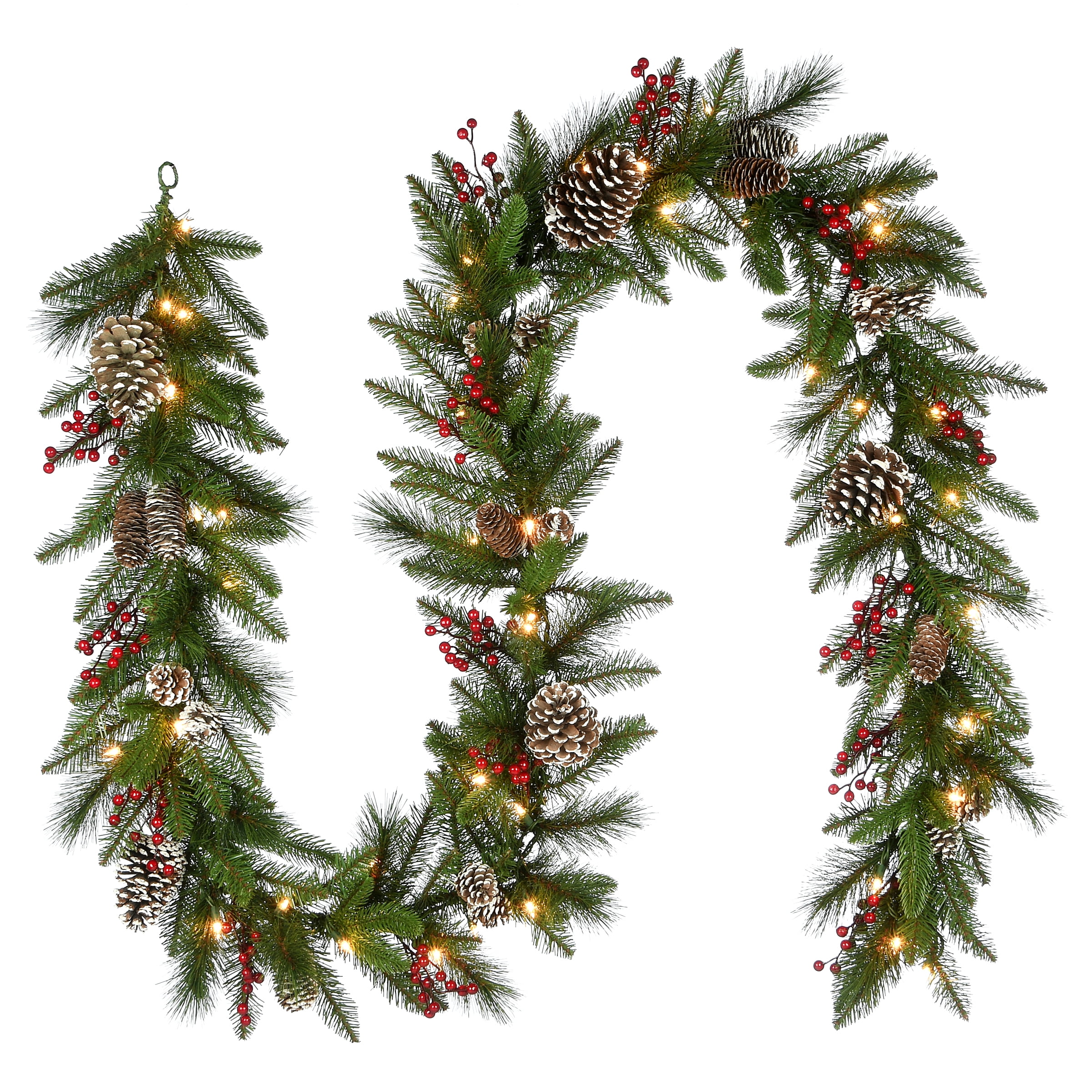 National Tree Company Pre-Lit Artificial Christmas Garland, Green ...