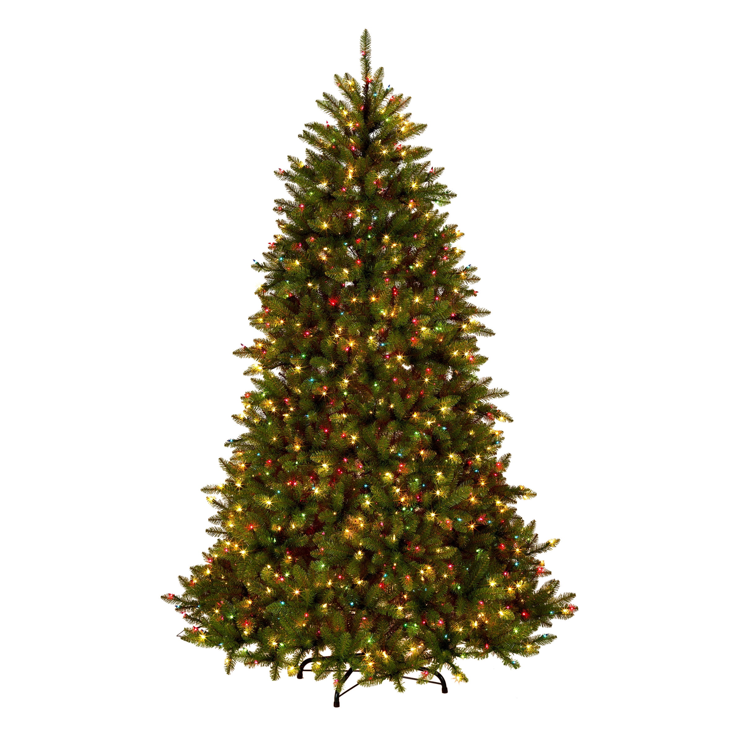 National Tree Company Pre-Lit Artificial Christmas Tree, Green, Dunhill ...