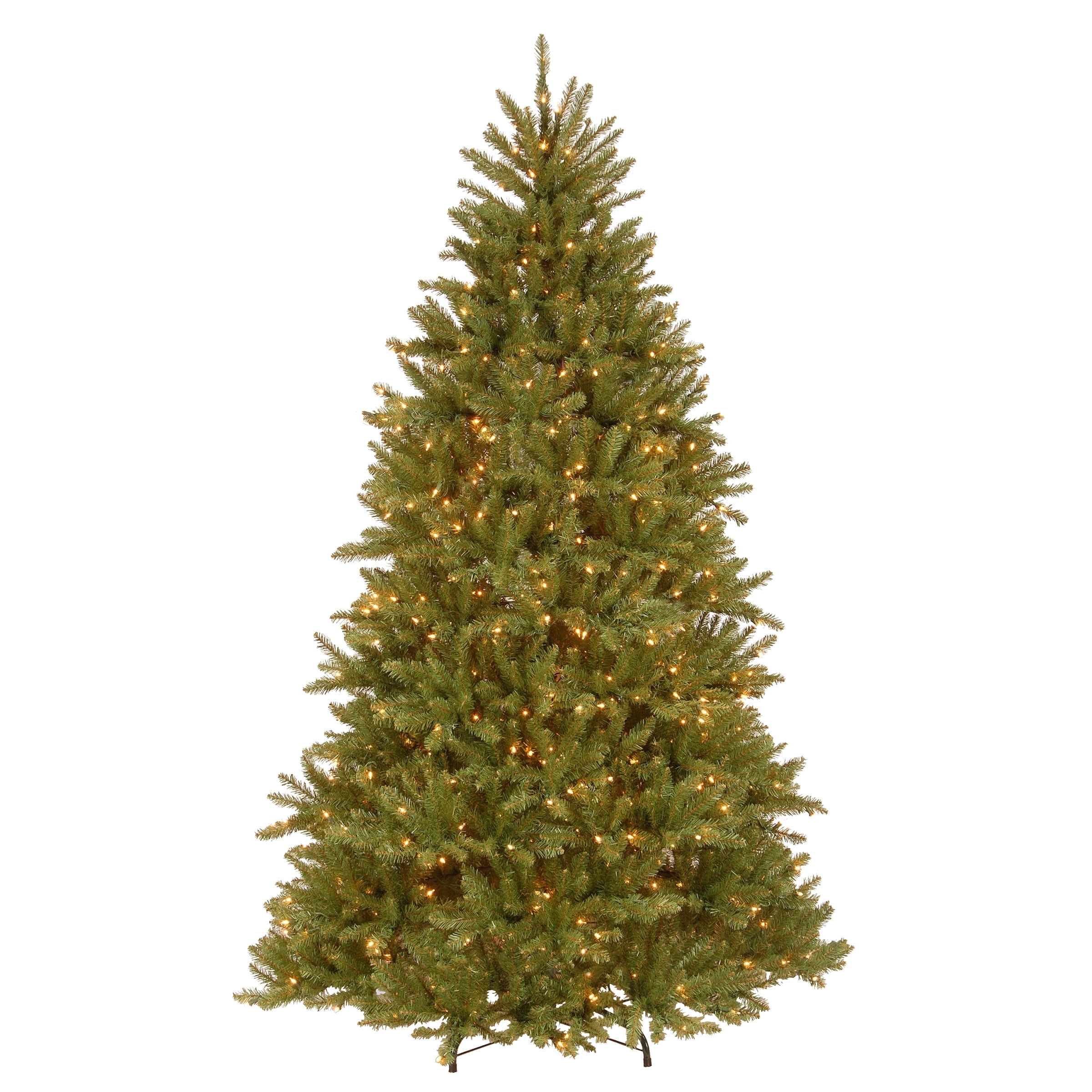 National Tree Company Pre-Lit Artificial Christmas Tree, Green, Dunhill ...