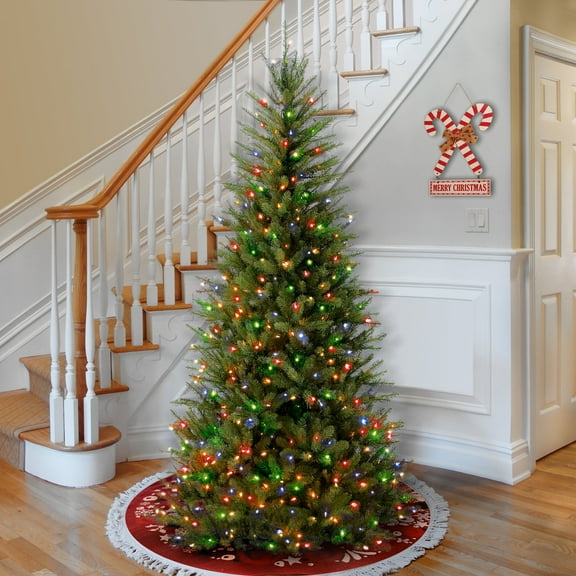 National Tree Company 7.5 ft. Pre-Lit Artificial Medium Christmas Tree ...