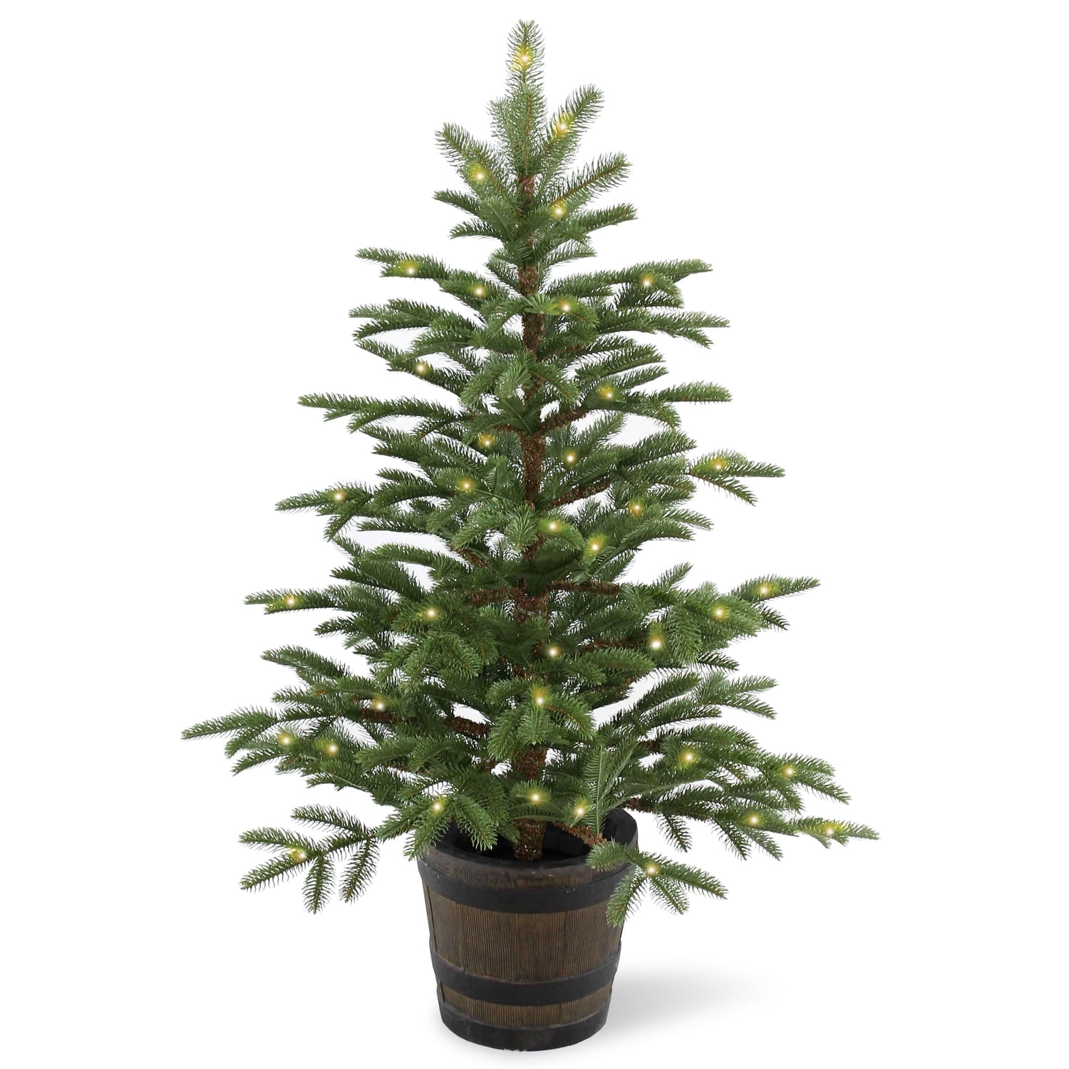 National Tree Co. 4ft Pre-Lit Artificial Norwegian Spruce with Clear ...
