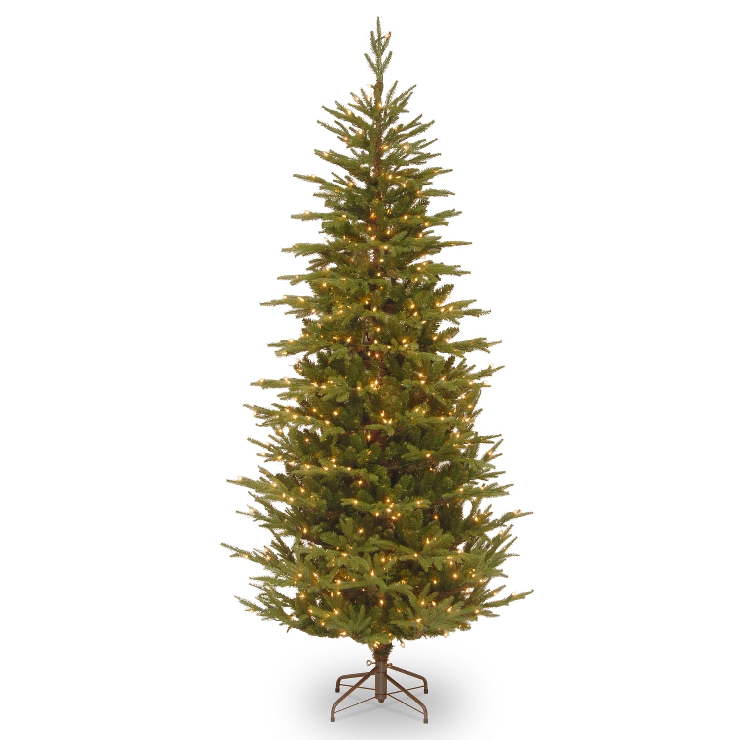 National Tree Company Pre-Lit Feel Real® Artificial Slim Christmas Tree ...