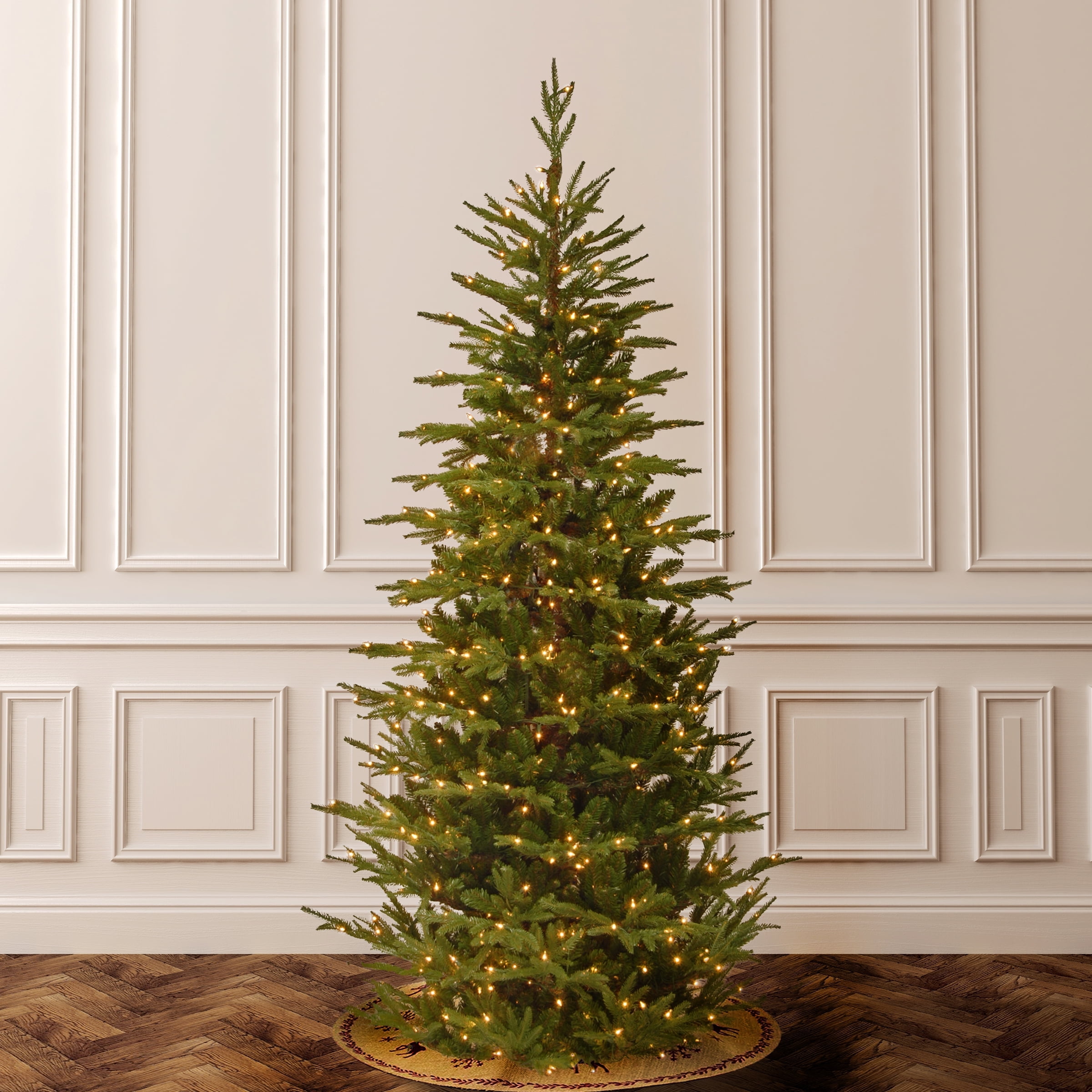 National Tree Company Pre-Lit Fraser Grande Artificial Slim Christmas ...