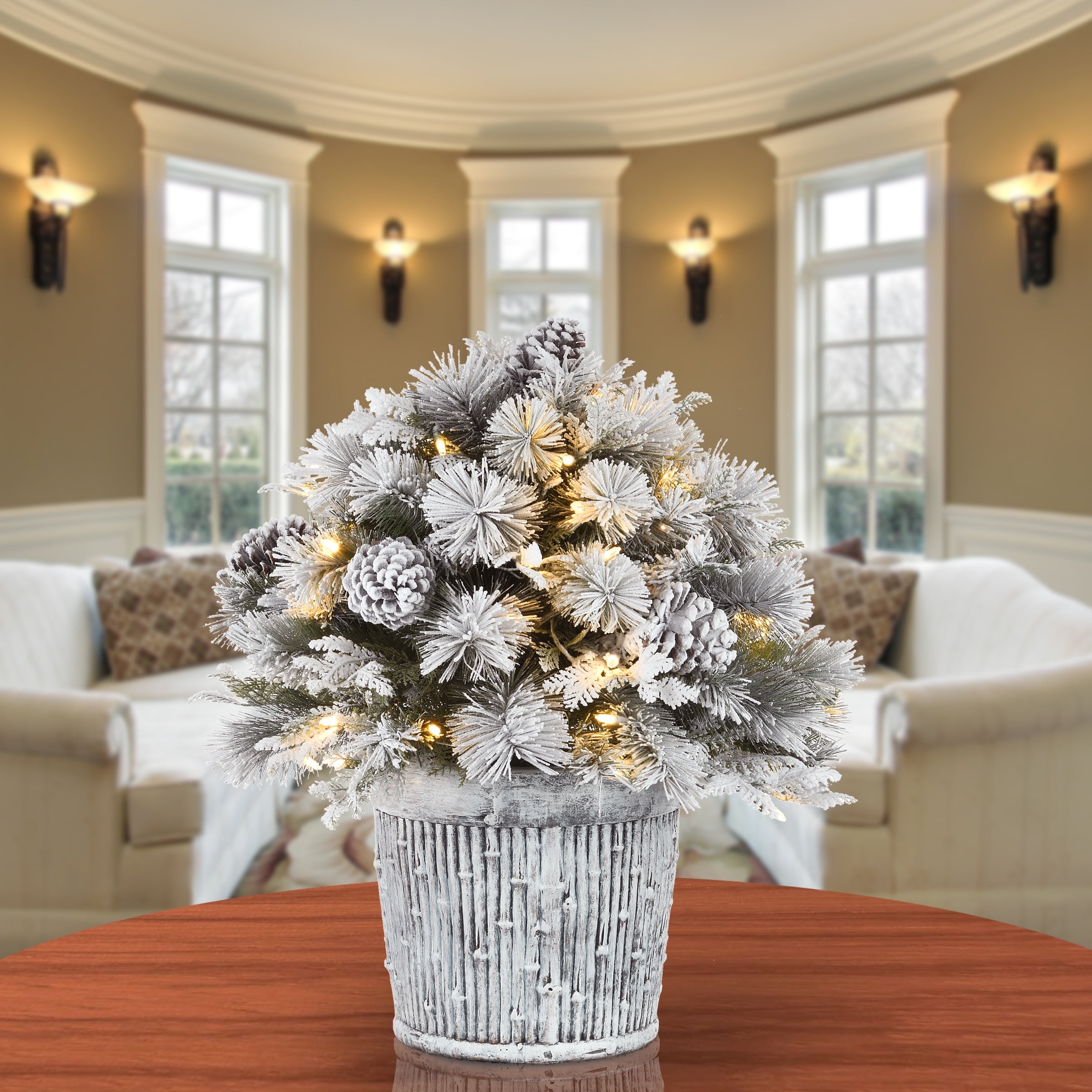 National Tree Company 22 in. Pre-Lit Feel Real® Pre-Lit Artificial ...