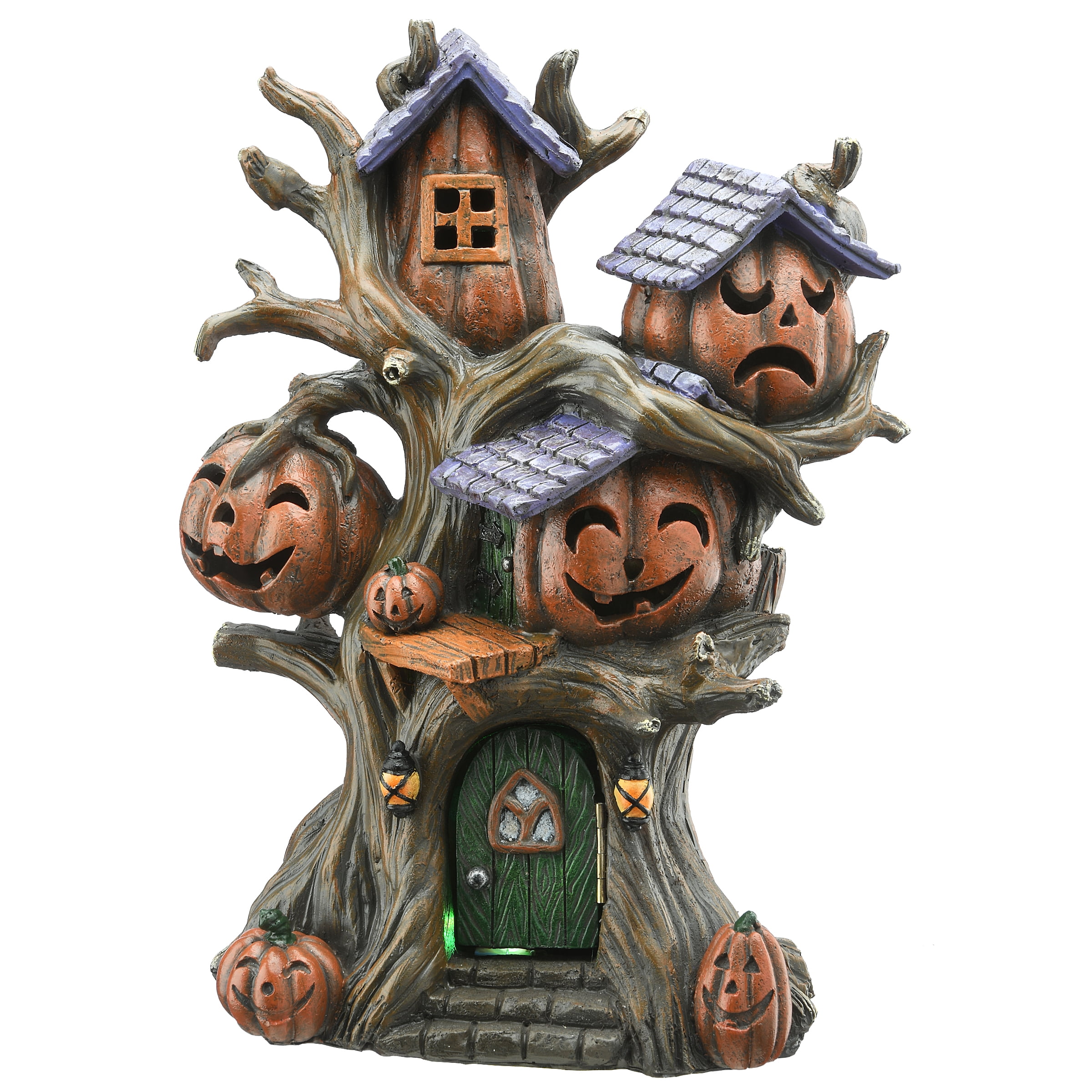 National Tree Company Pre-Lit Halloween Figurine, Brown, Treehouse ...