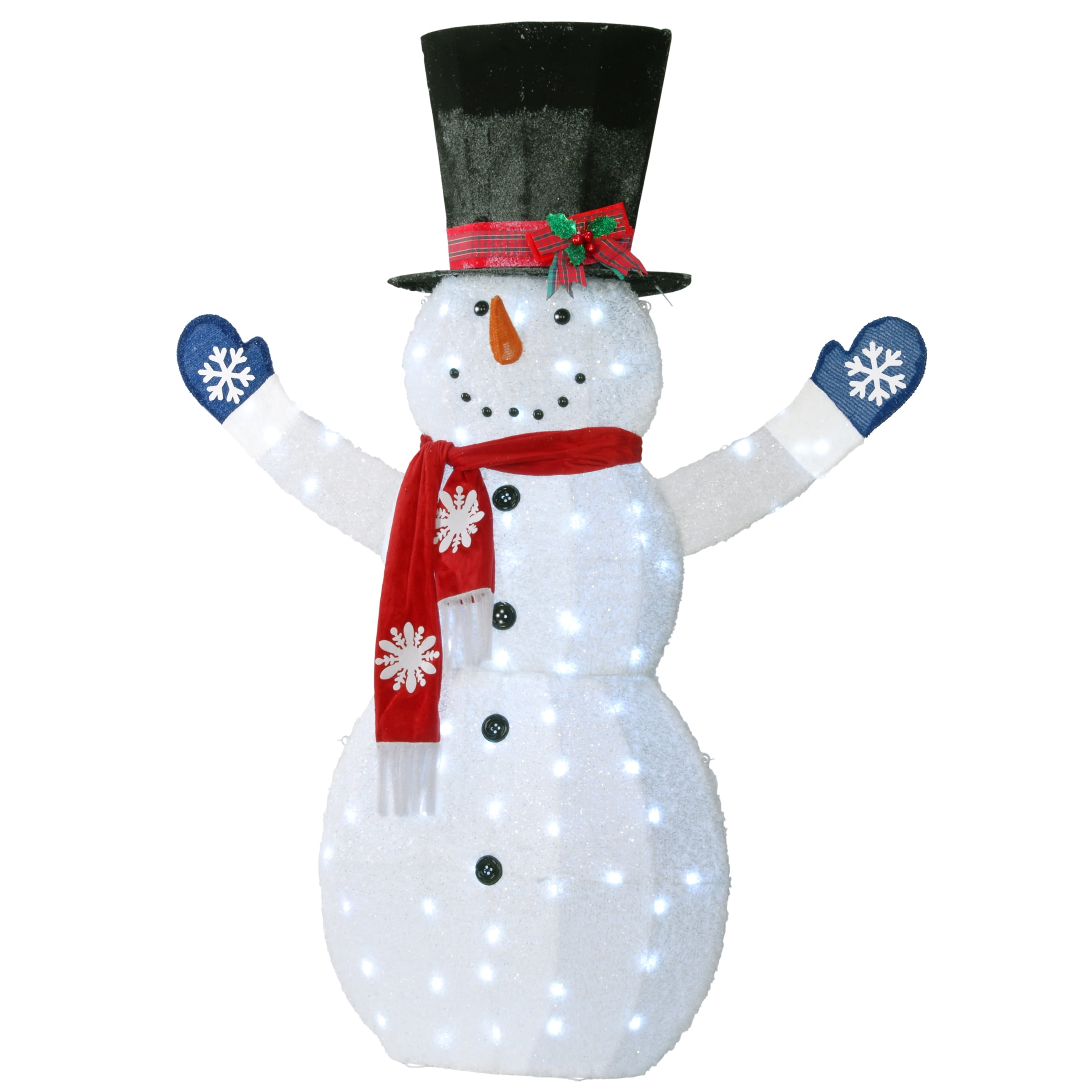 National Tree Company Pre-Lit Snowman, Cool White Lights, LED ...