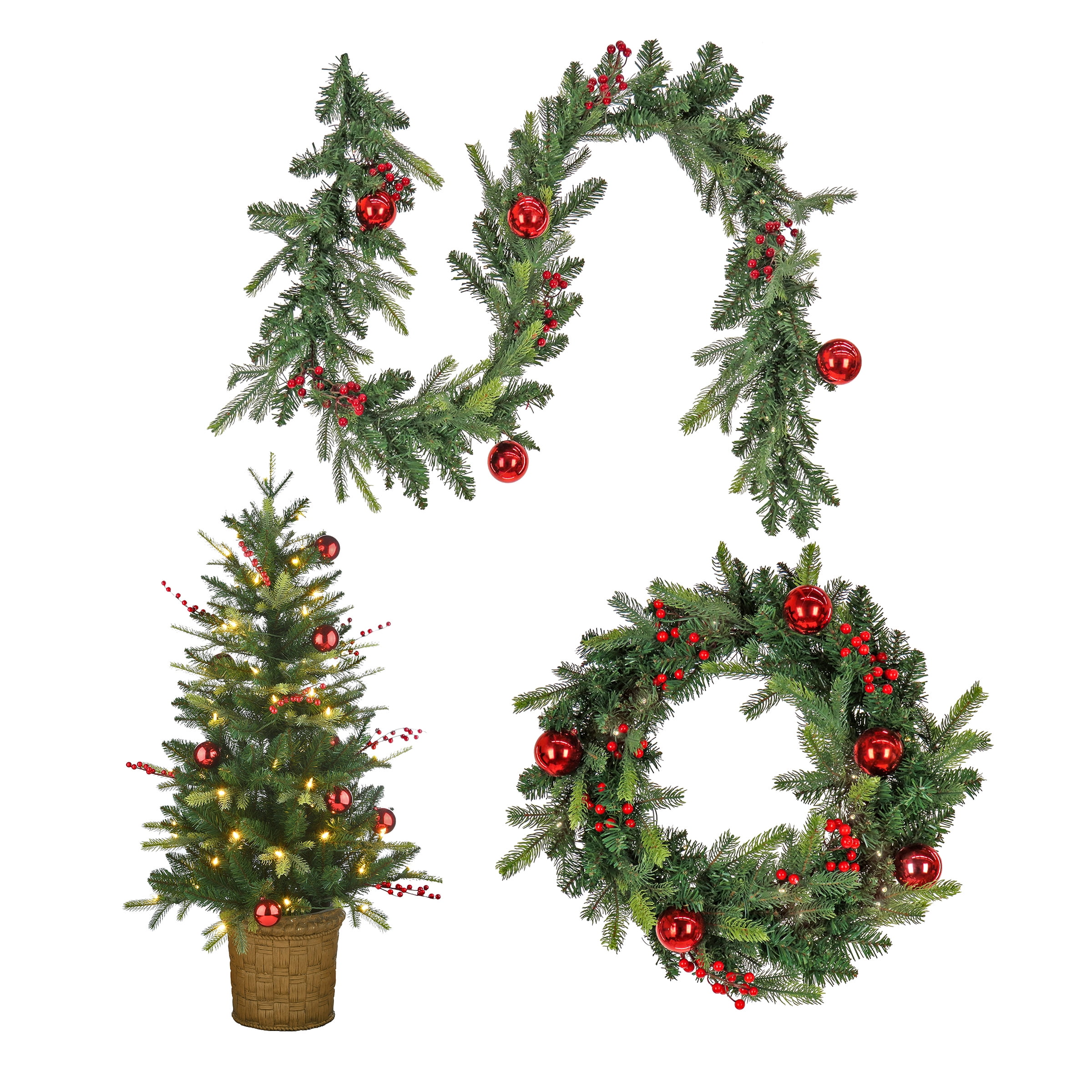 National Tree Company Scotch Creek Fir Feel Real Pre-Lit Assortment - 4 ...