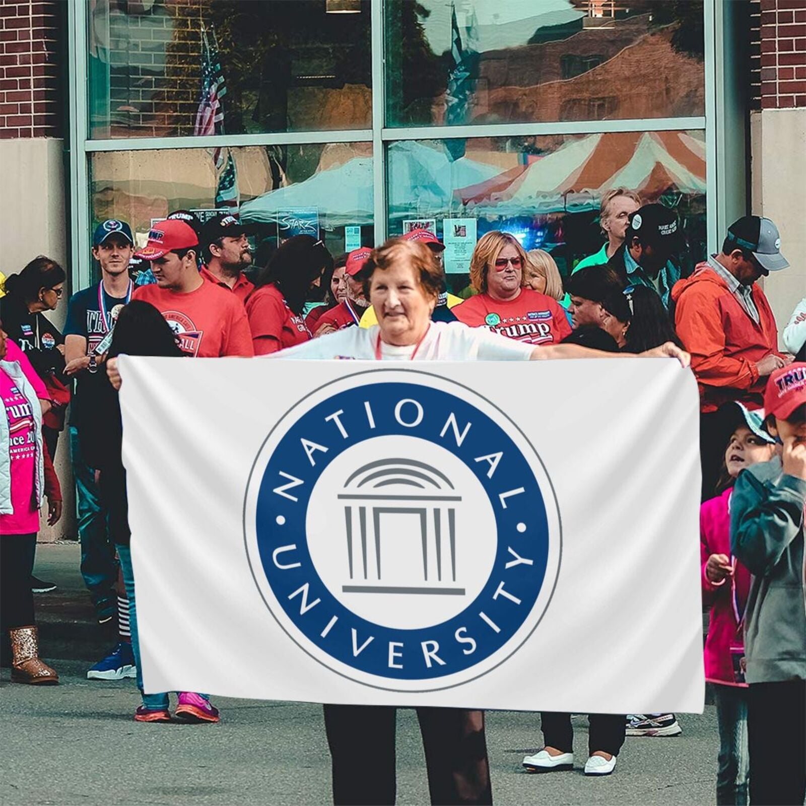 National University Logo Flag 3x5 FT Holiday Banner Garden Yard House ...