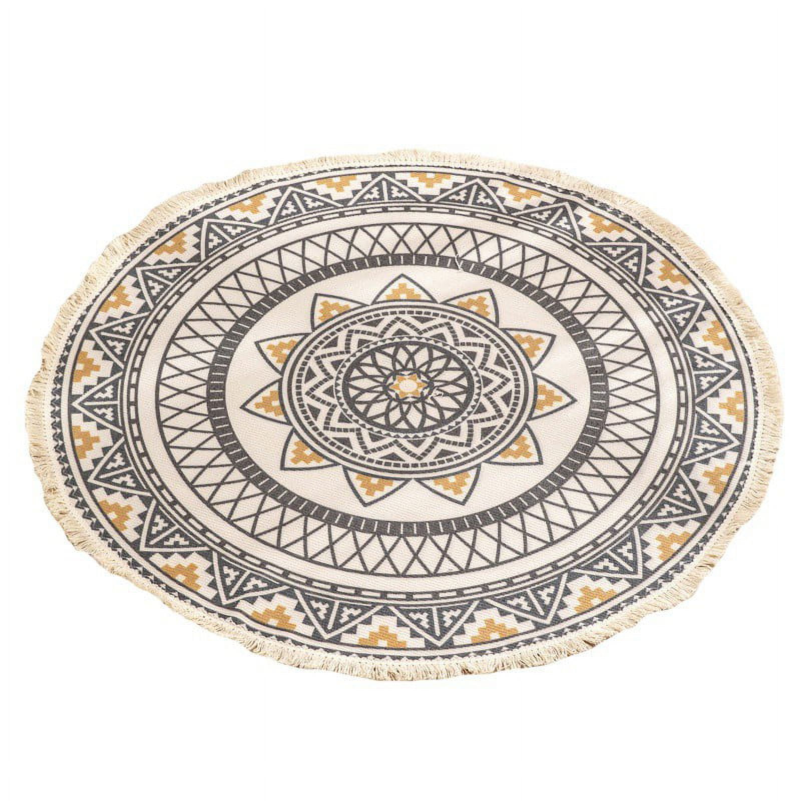 National Wind Round Indoor Rug Living Room Bedroom Study Soft Cotton ...