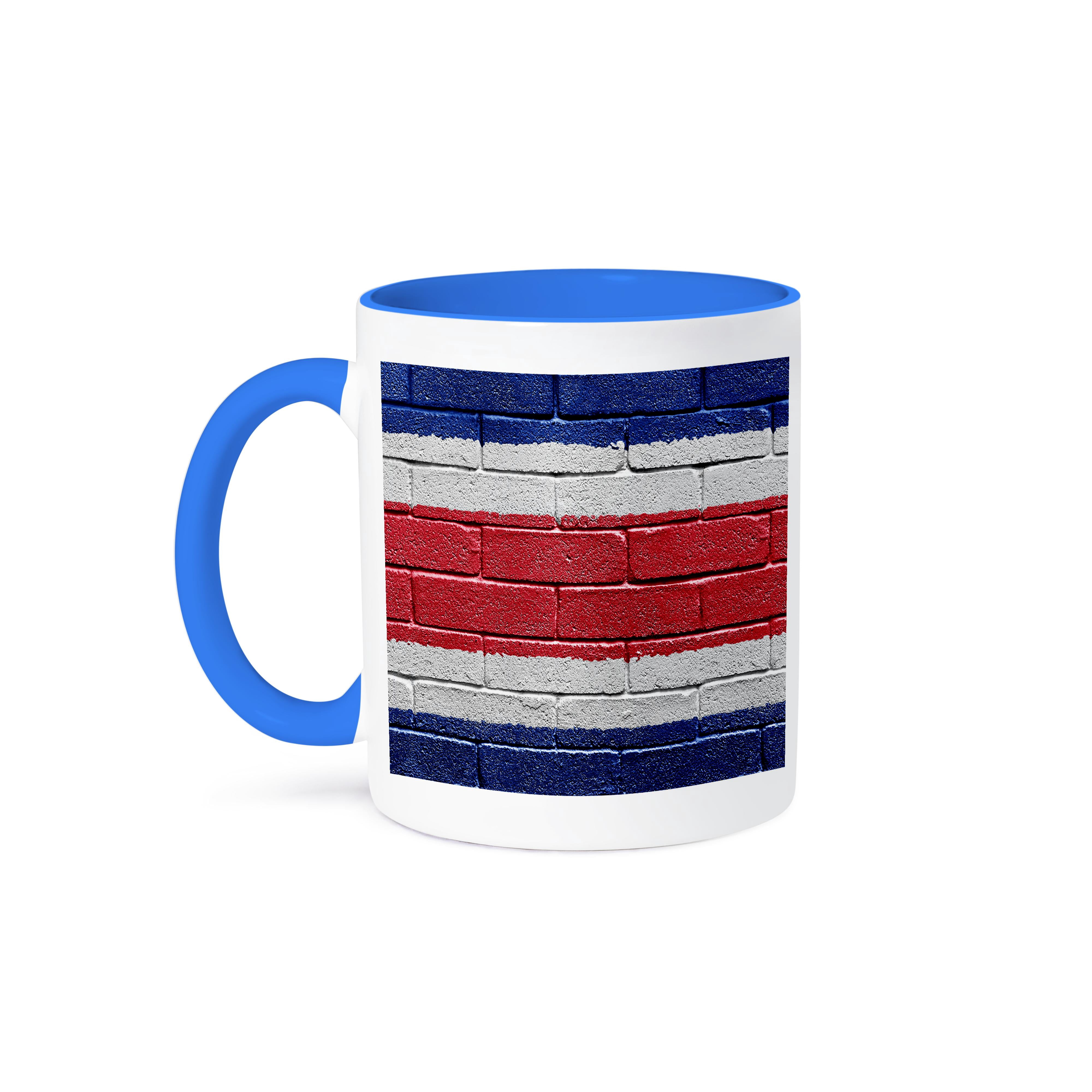 3dRose, National flag of Costa Rica painted onto a brick wall , 15oz ...