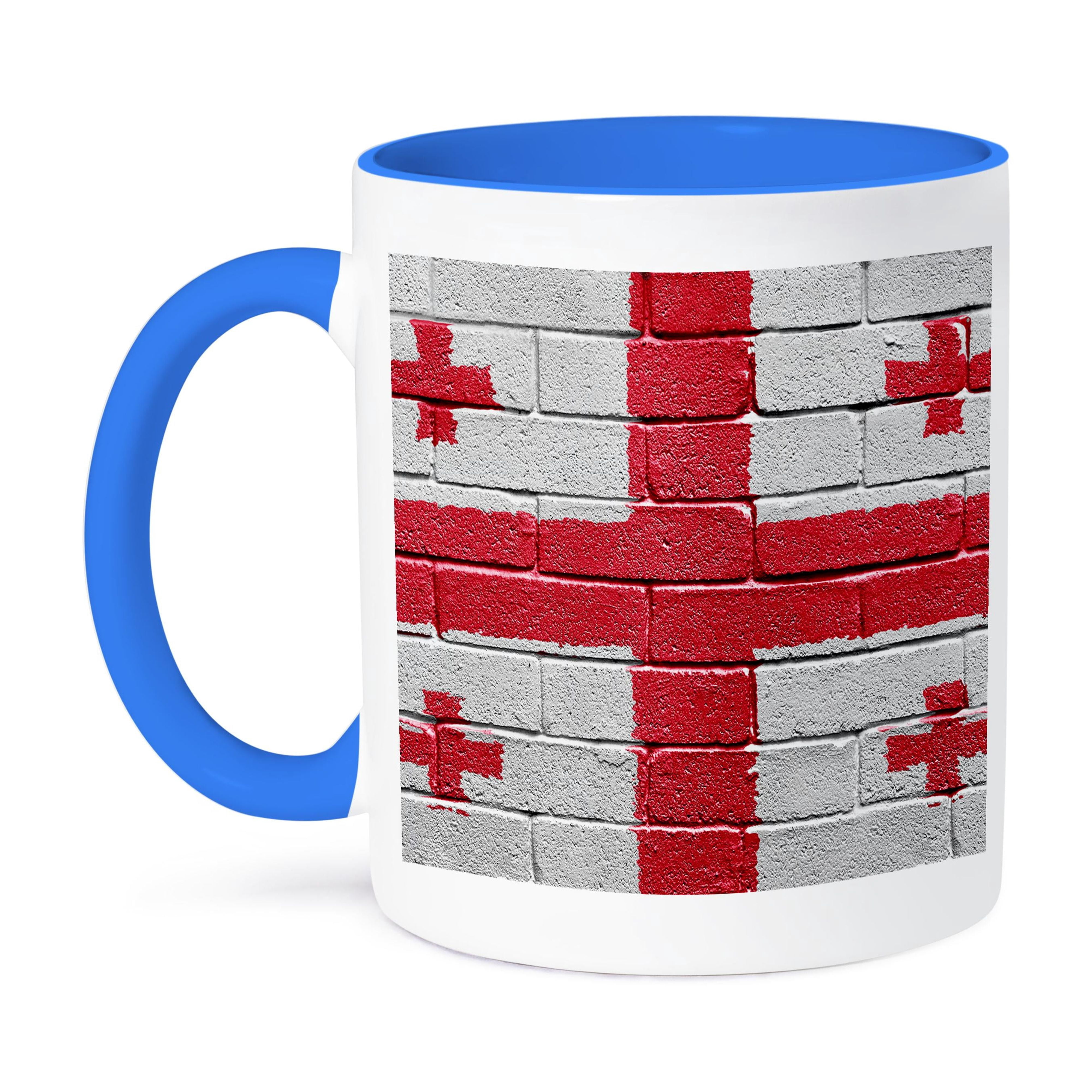 3dRose, National flag of Georgia painted onto a brick wall Georgian ...