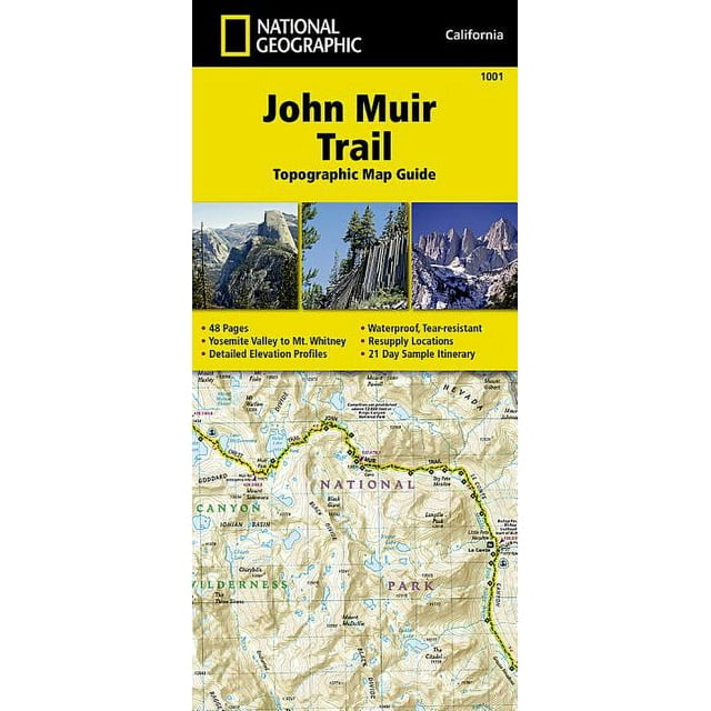National geographic trails illustrated map: john muir trail topographic ...
