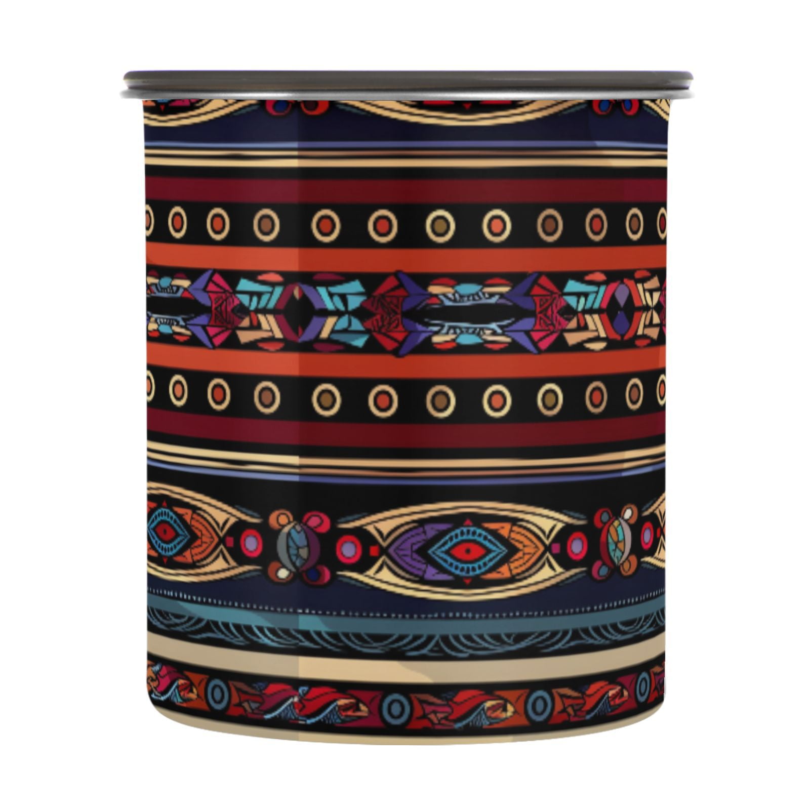 Nationalism Stripes Tribal Style Airtight Coffee Bean Canister 30oz ...
