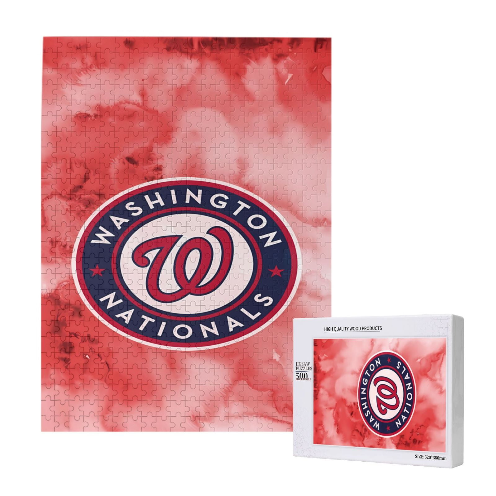 Nationals Baseball Team Custom 500 Piece Adult Wooden Jigsaw Puzzle ...