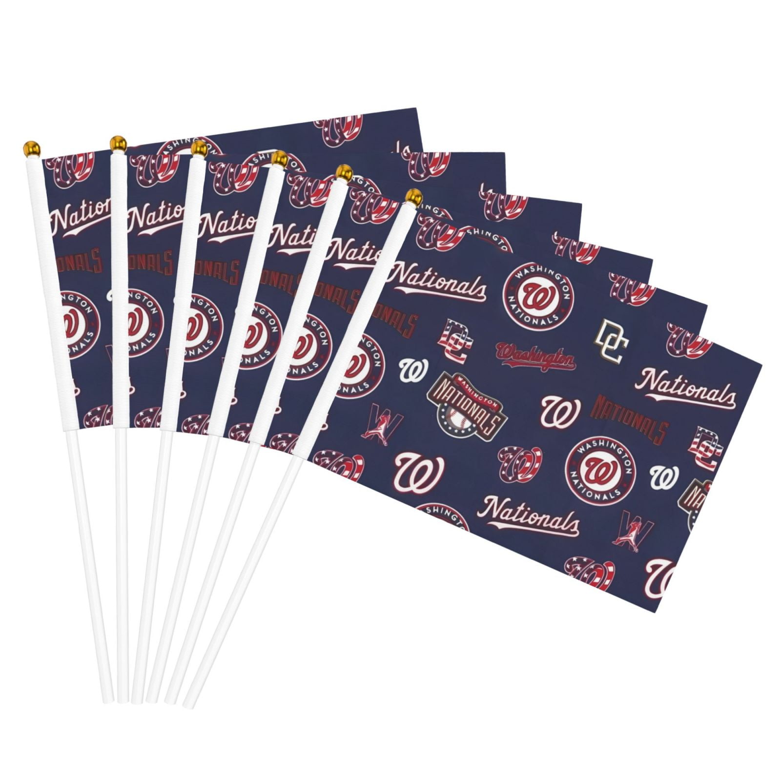 Nationals Baseball Team Double Sided Hand Waving Flag(Pack of 6 or 10 ...