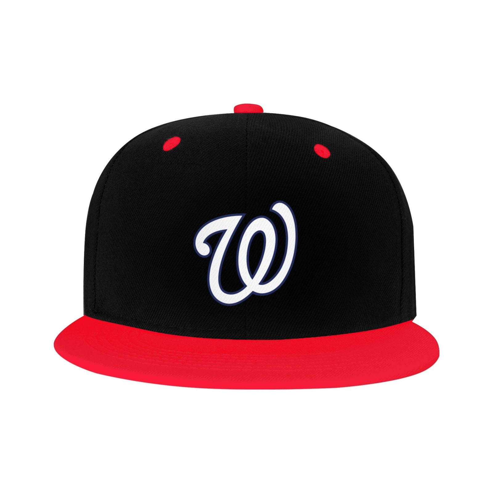 Nationals Contrast Color Flat Brim Baseball Cap Classic Team Logo ...