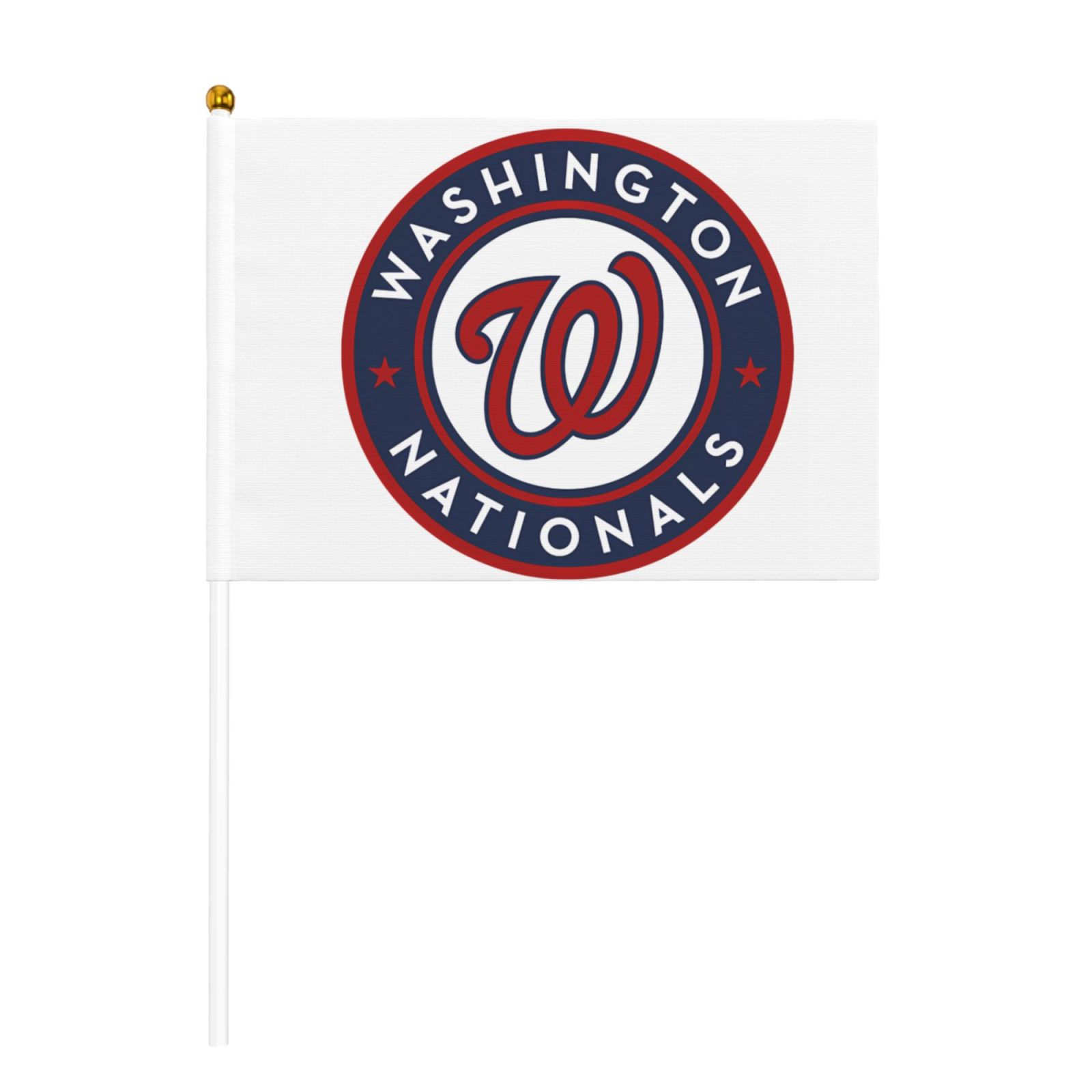 Nationals Logo Printing Handheld Flag 10 Piece 5.5x8.2in Double Sided ...