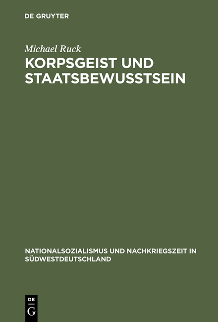 Nationalsozialismus Und Nachkriegszeit i Korpsgeist und StaatsbewuÃ ...