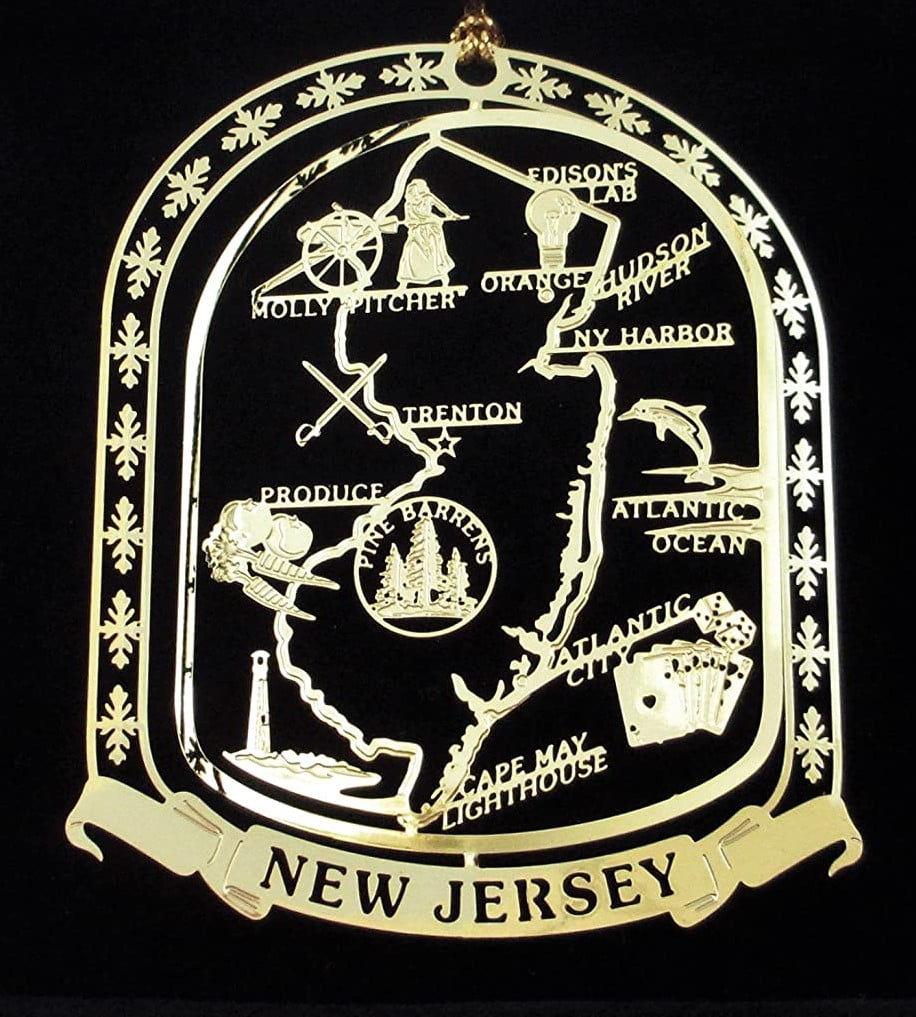 Nations Treasures New Jersey State Landmarks Ornament, Collectible, 2. ...