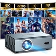 Native 1080P 4K Supported Projector WiFi6 Bluetooth 5.3, Auto Keystone ...