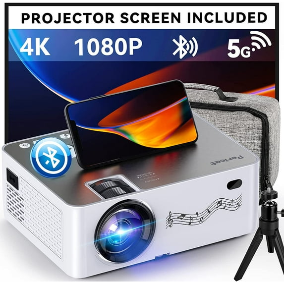 Native 1080P Projector with WIFI and Bluetooth, 4K Supported 230 ANSI ...