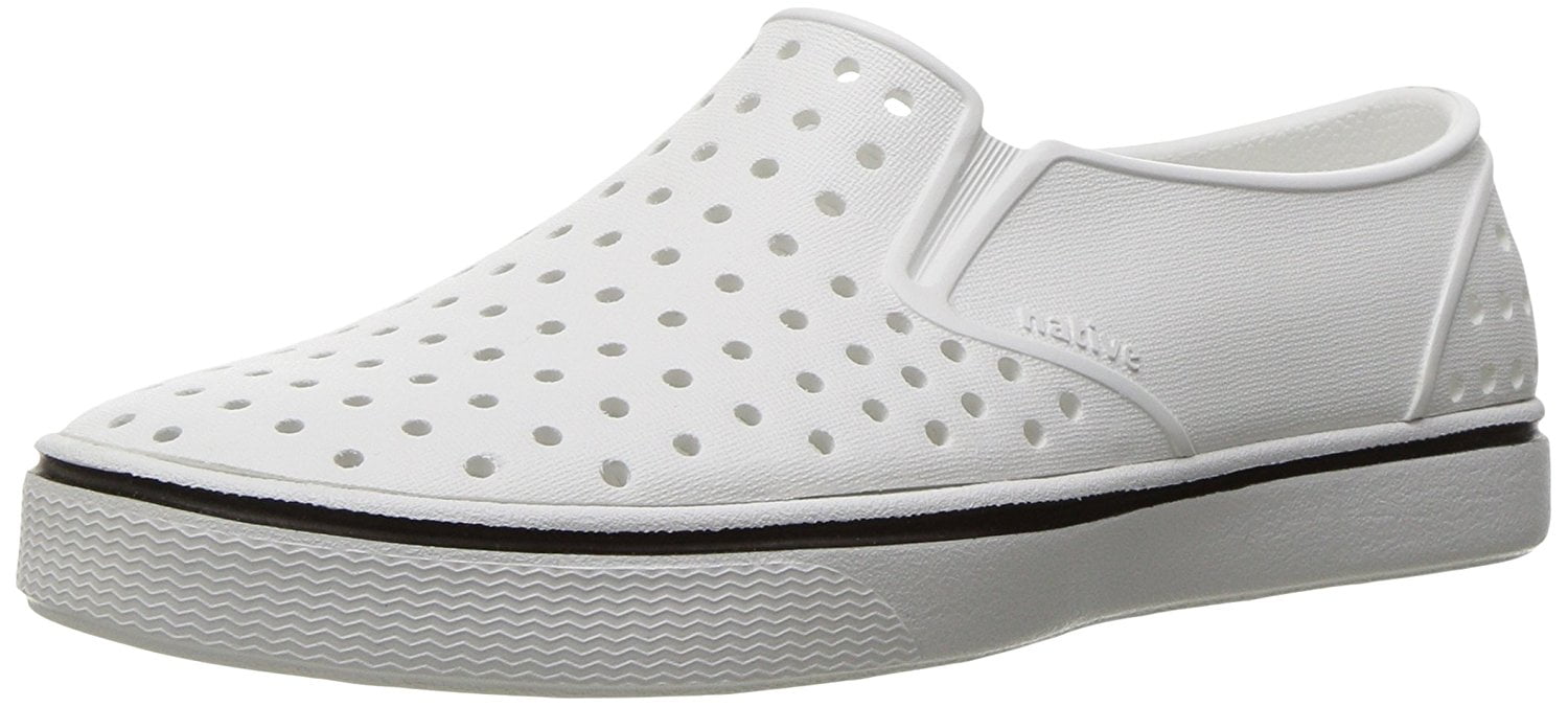 Native 12104600-1501: Miles Pigeon Grey Shell White Kids Slip-Ons ...