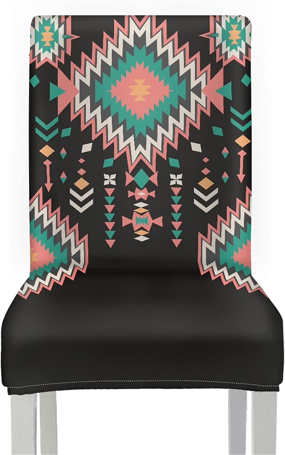 Native African American Aztec Geometric Print Chair Covers for Dining ...